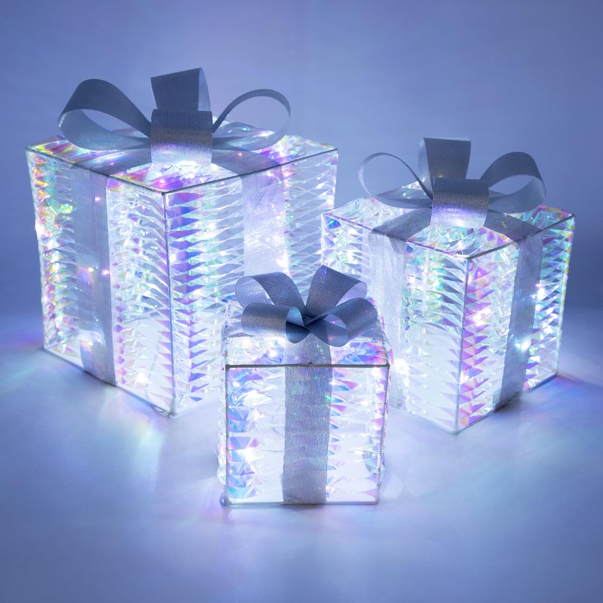 The Christmas Workshop 73899 Light-Up Metal Gift Boxes/Set of 3 ...