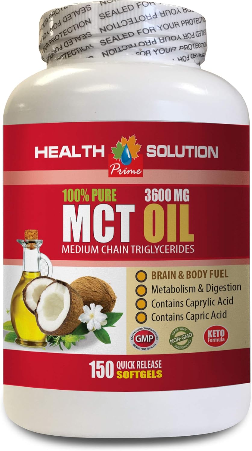 Amazon.com: Cholesterol Support Supplements - MCT Oil 3600MG, 100% Pure, Medium Chain ...