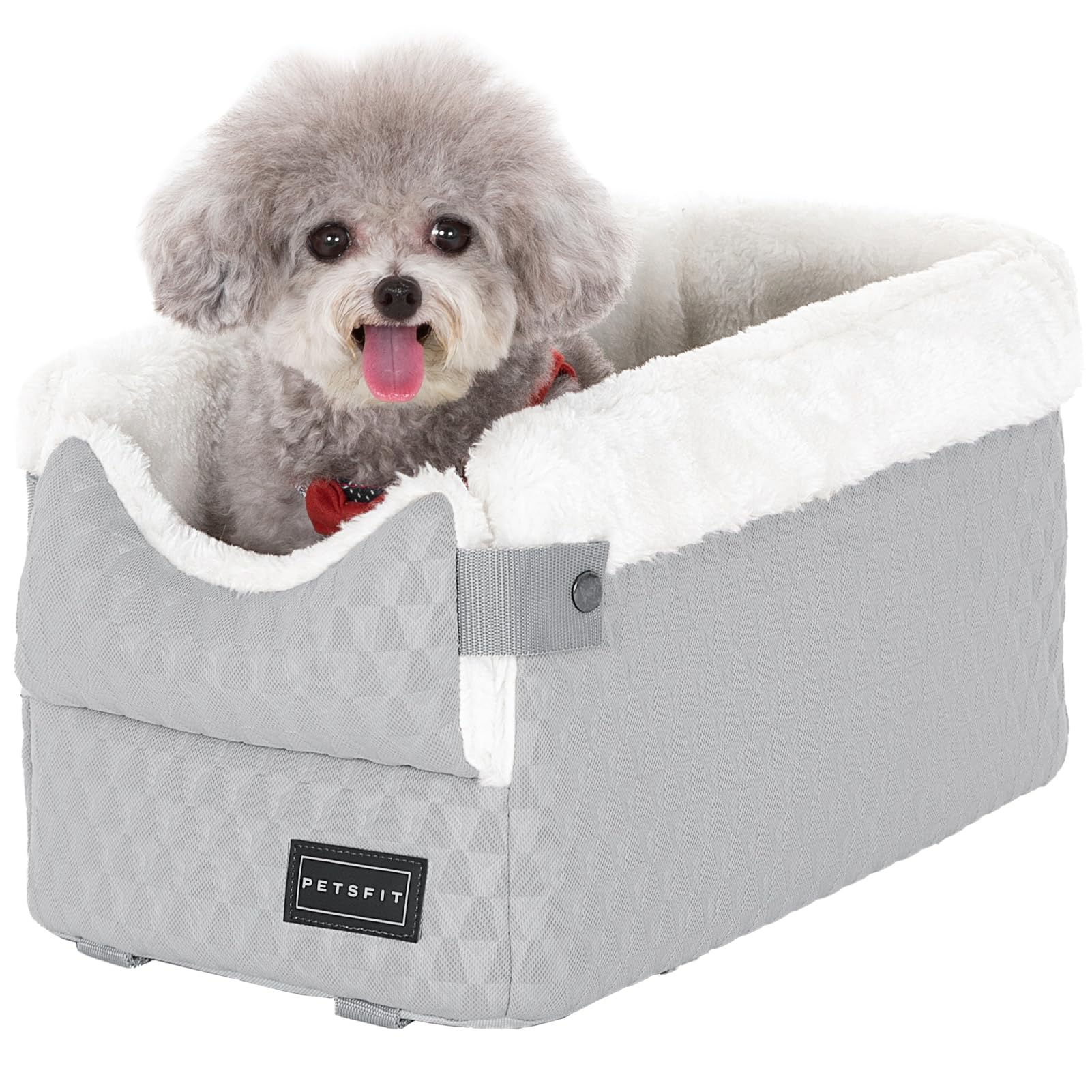 PETSFIT Center Console Dog Car Seat with Safe Protection Hooks, Pet Car ...