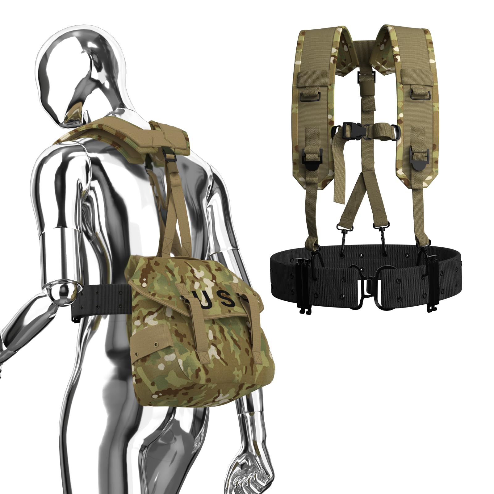 Amazon.com : MT Military ALICE Yoke Shoulder Strap with Belt and ...