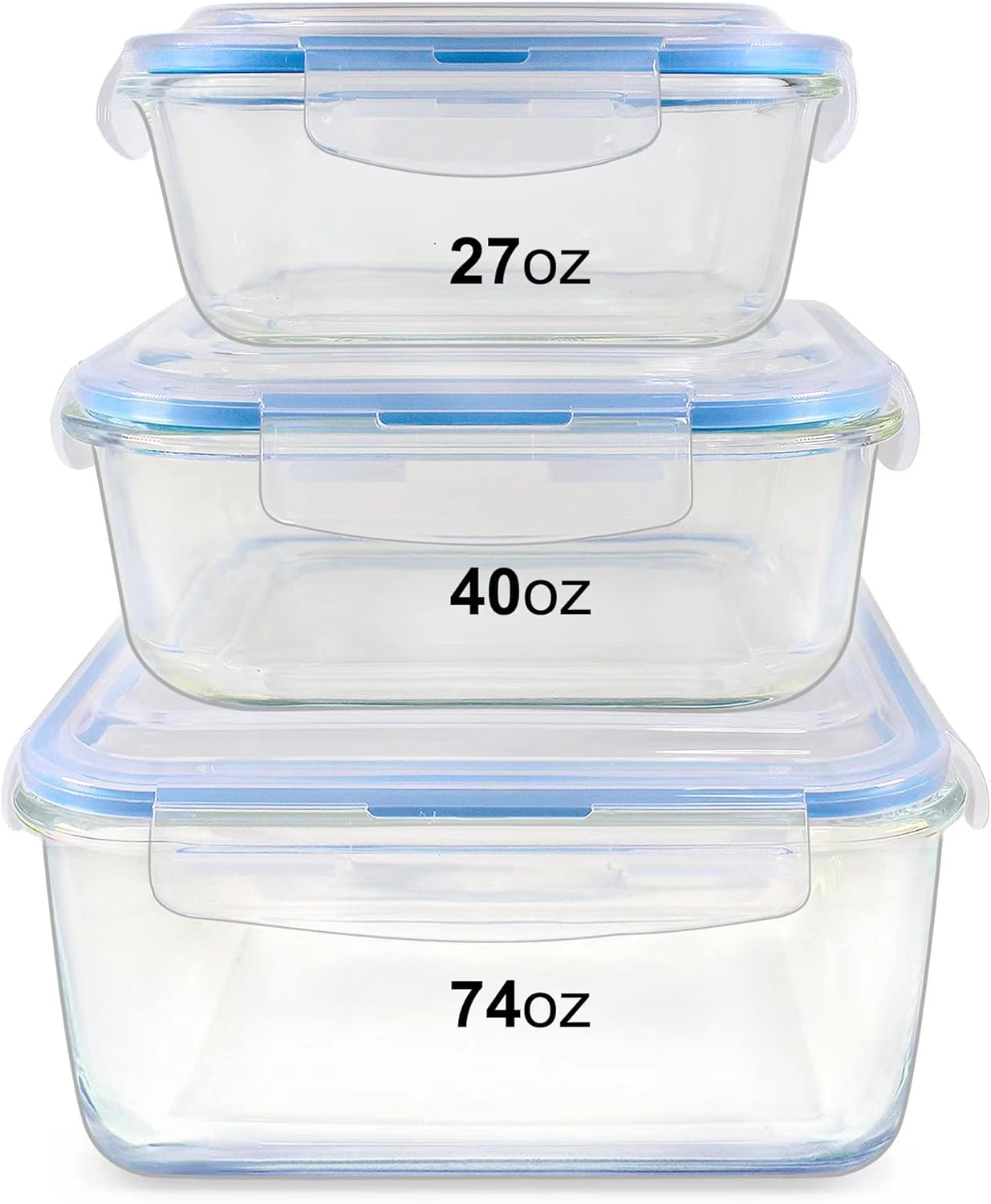 Amazon.com: EcoEvo Glass Food Storage Containers Set, Large Size Glass ...