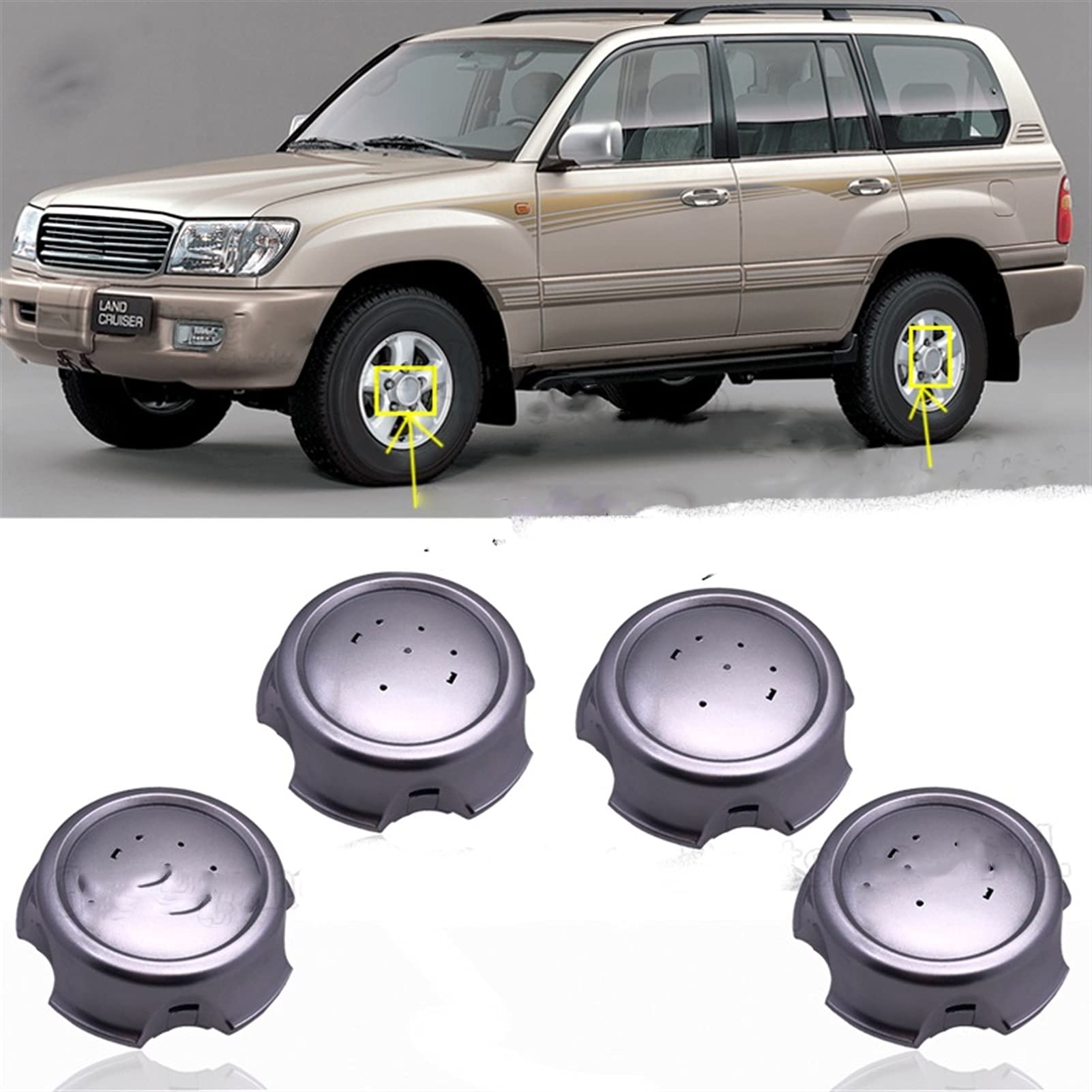 Buy Wheel Center Cap For TOYOTA Land Cruiser 4700/LC100/FZJ100/UZJ100 ...