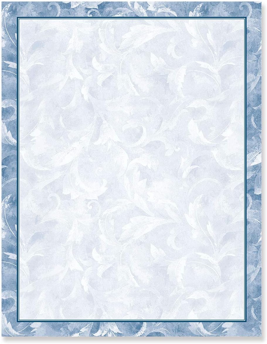 Amazon.com : Blue Alluring Border Letter Papers - Set of 25 spring ...