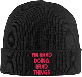 I'm Brad Doing Brad Things Cozy Winter Essential: Hand-Knitted Hat ...