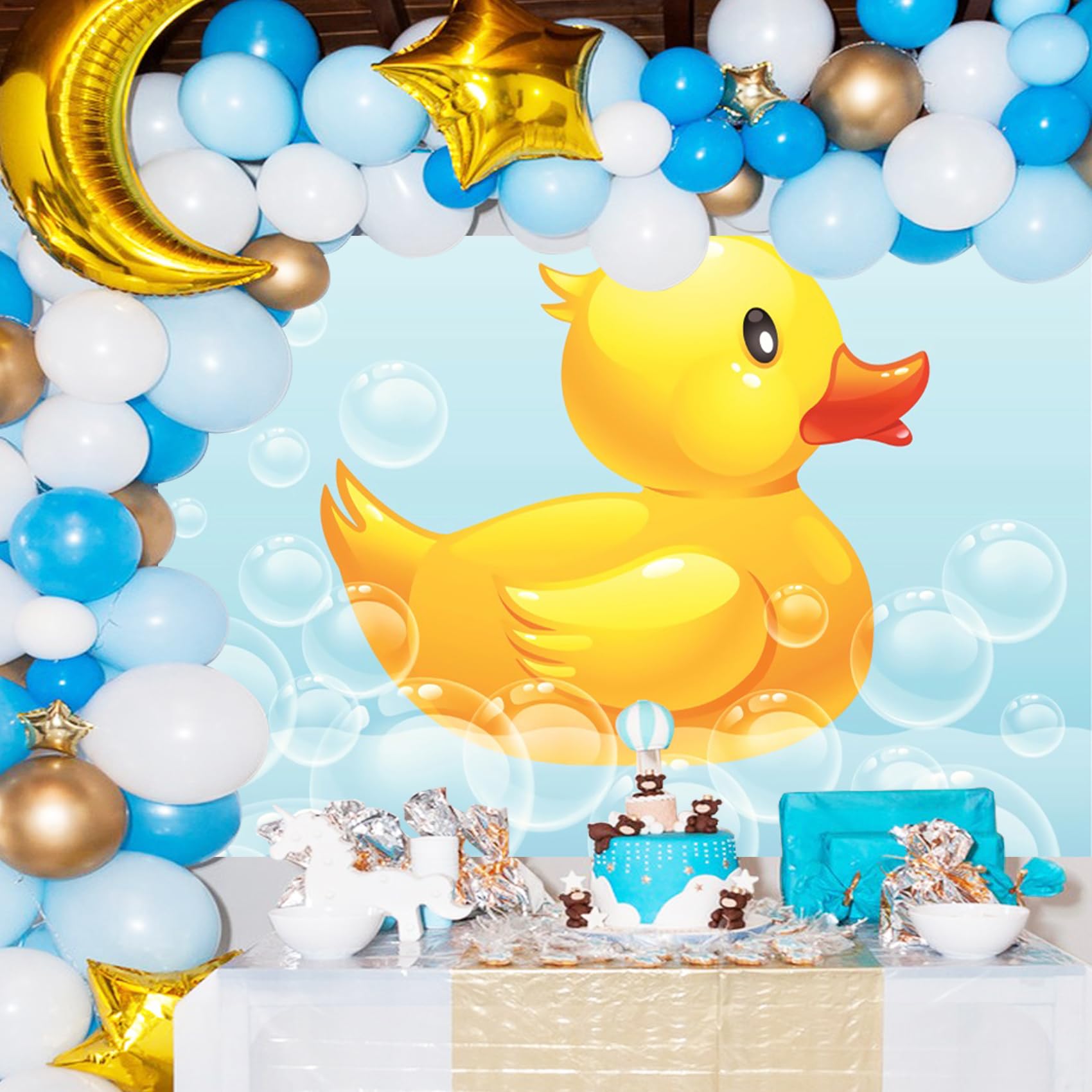 Rubber Duck Baby Shower Background