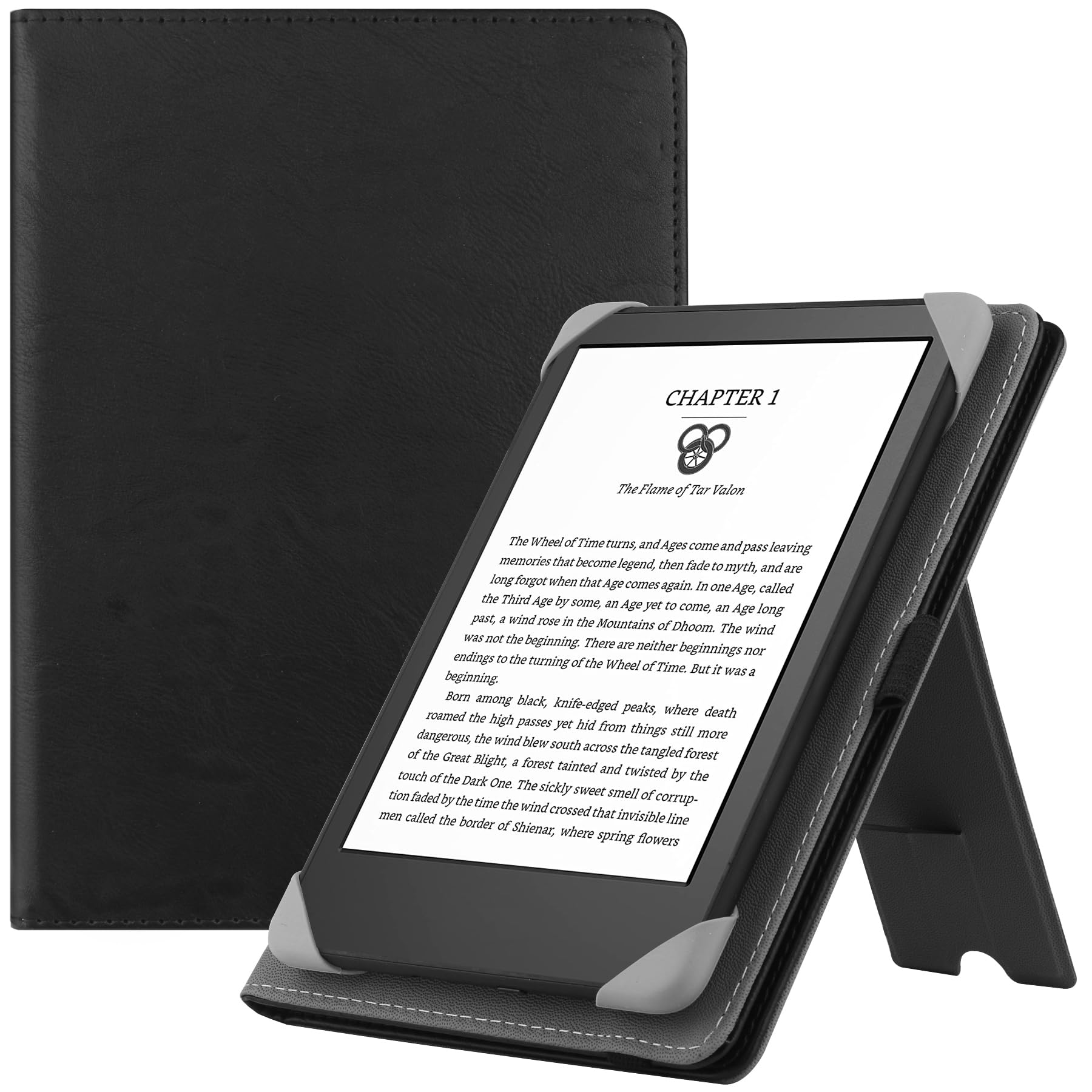 HGWALP Universal Case for 6" eReaders, Folio Leather Stand Cover with ...