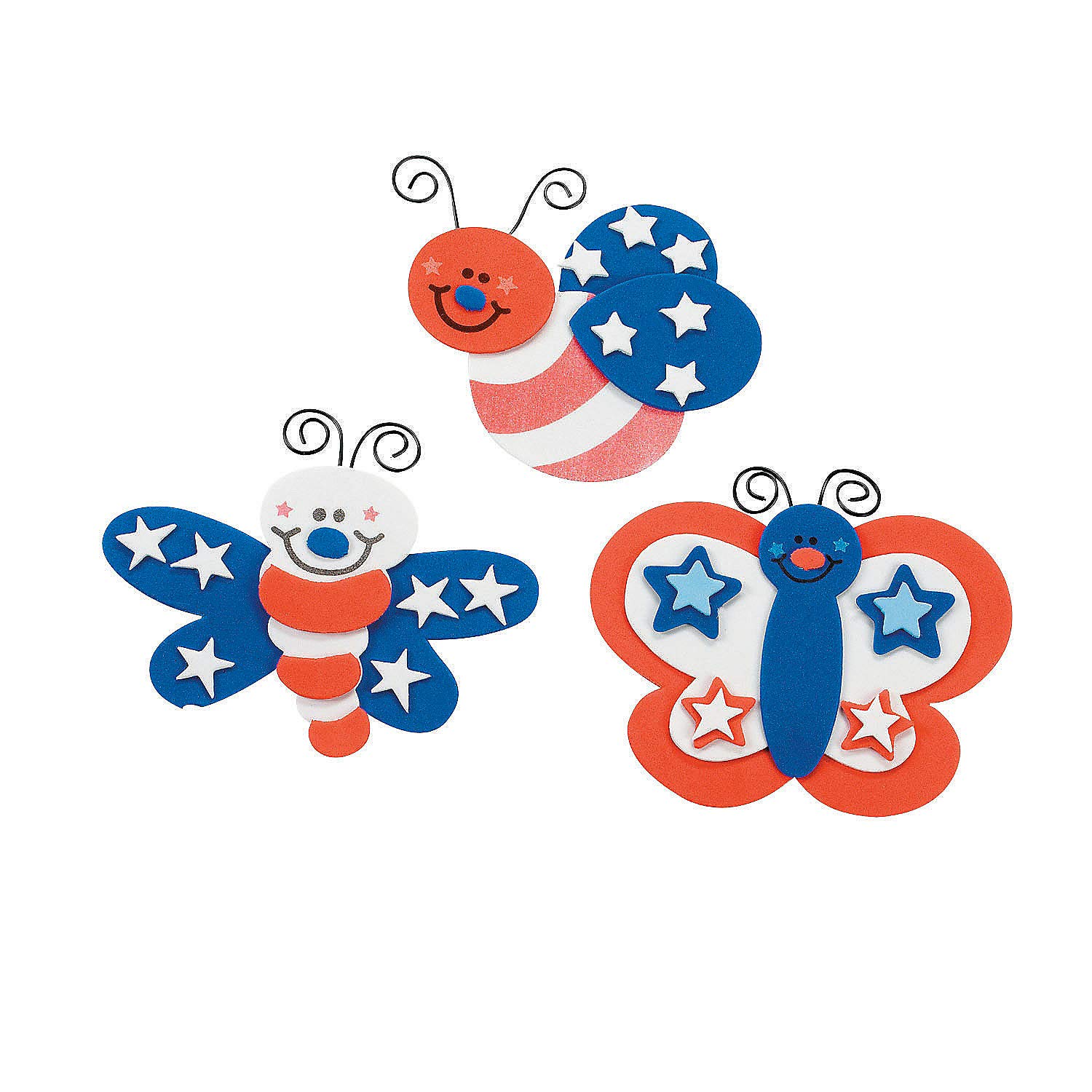 Amazon.com: Foam Patriotic Bug Magnets Craft Kit - Crafts for Kids and ...