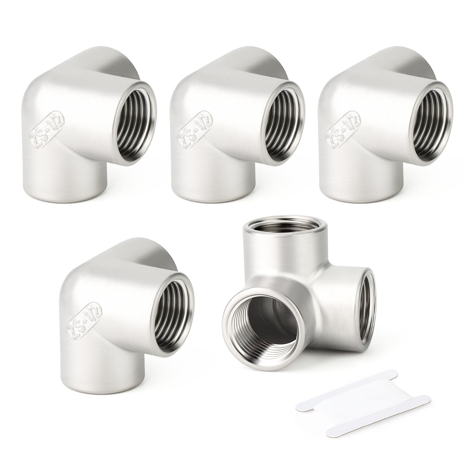 Snapklik.com : TAISHER 5PCS 304 Stainless Steel 3 Way Corner Pipe Fittings