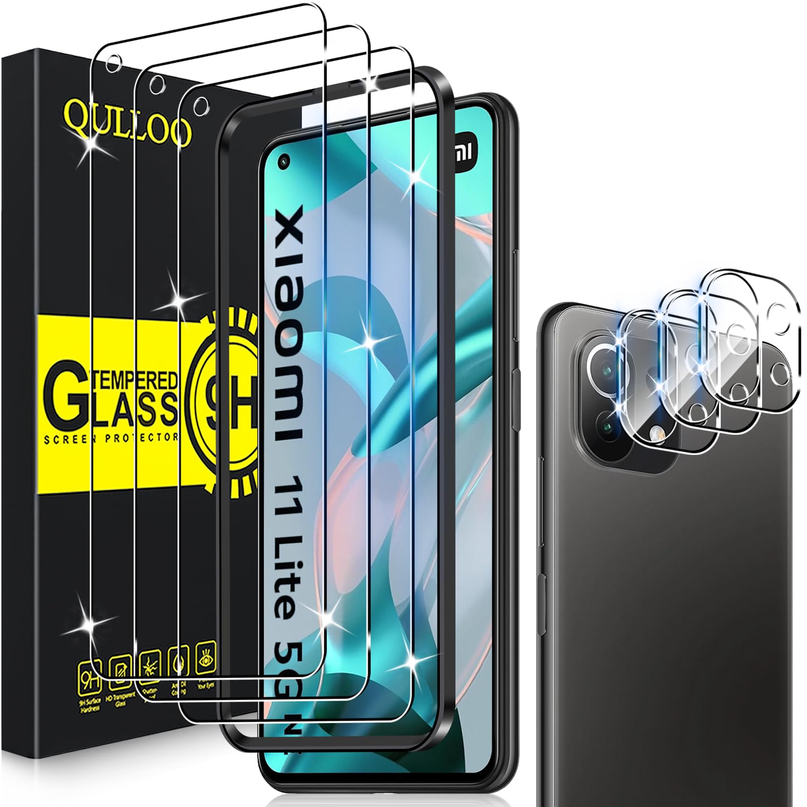 Xiaomi 11 Lite 5G NE/Mi 11 Lite 4G/5G Panzerglas Cover Vegetal