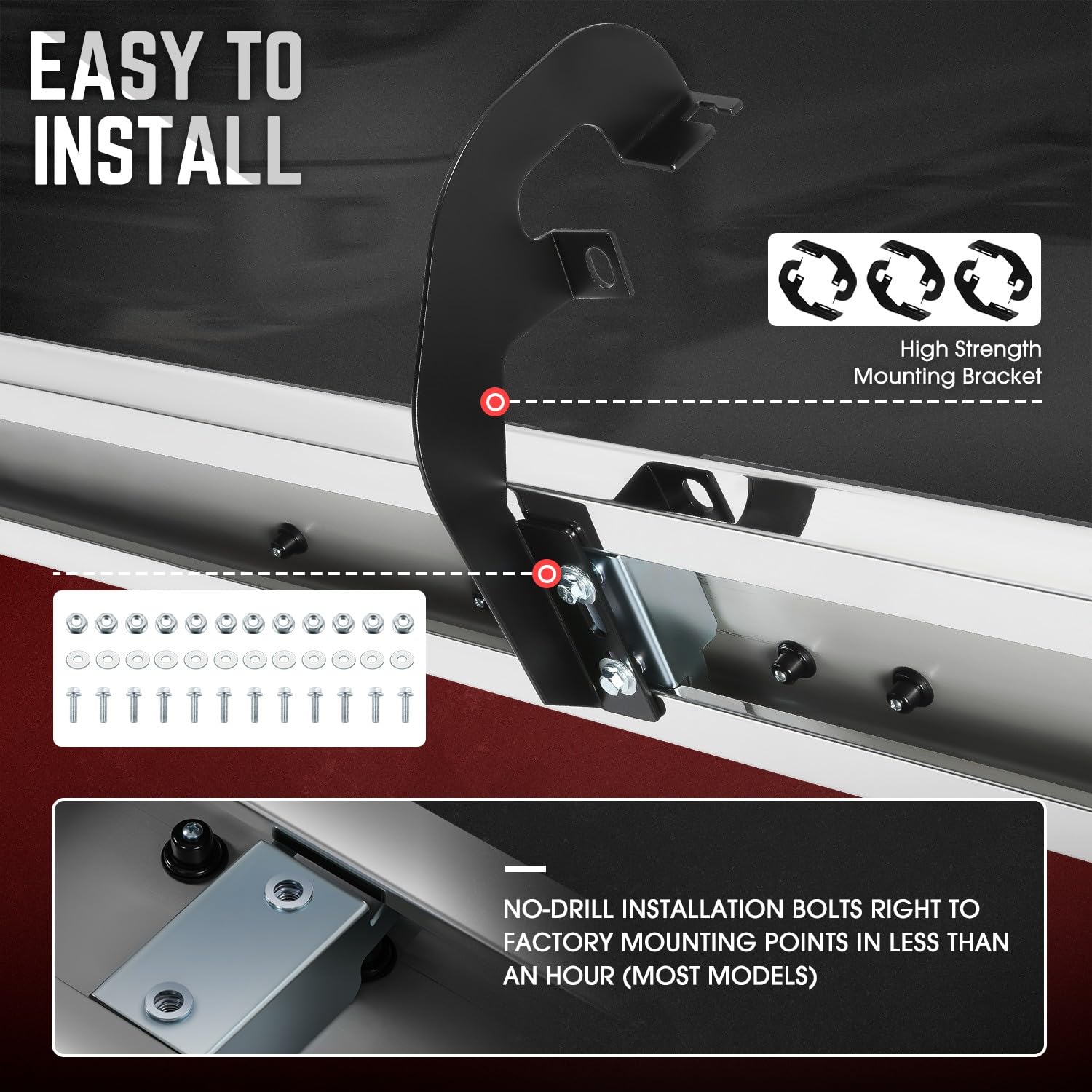 4th Gen Running Boards For 2024-2025 Toyota Tacoma Double Cab - 3 Rear ...