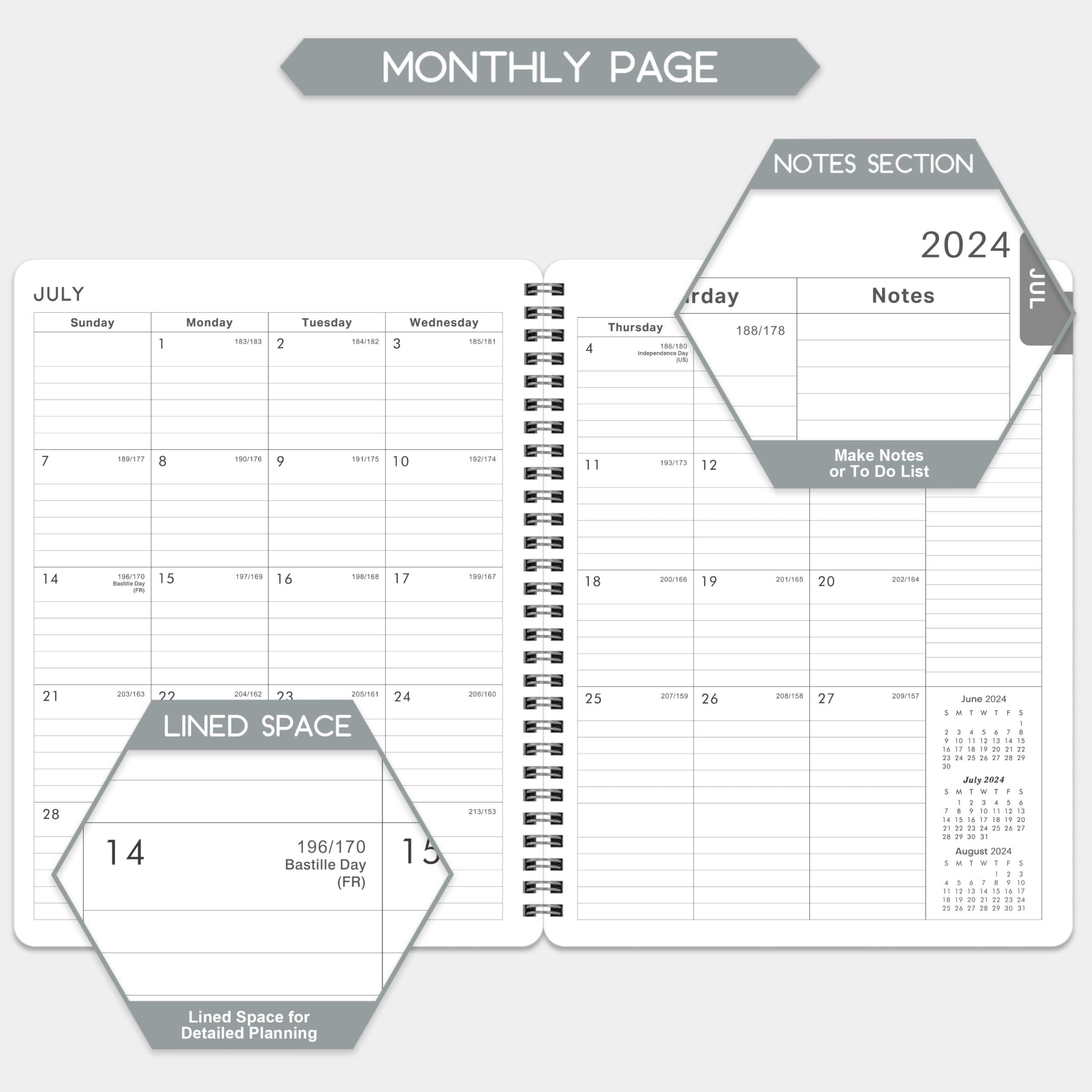 Snapklik.com : 2024-2025 Planner - July 2024 To June 2025, 8" X 10 ...