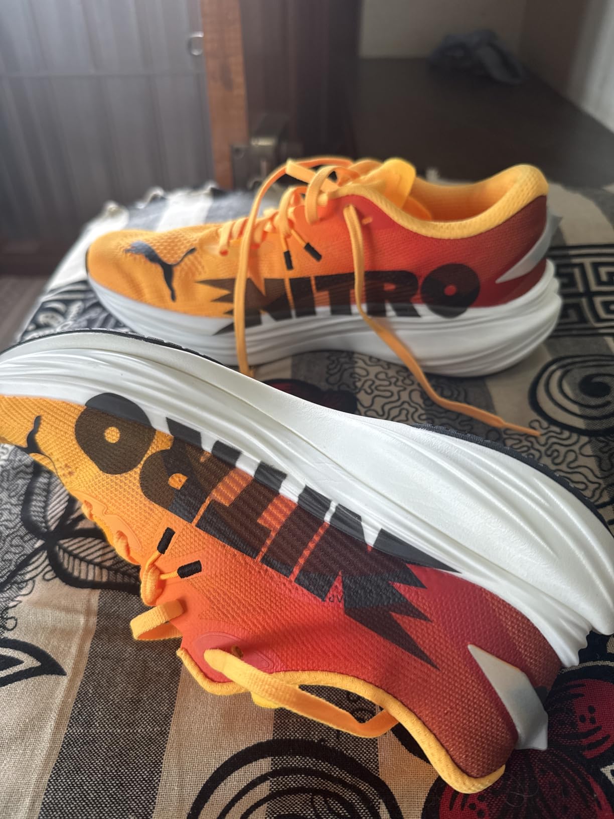 Buy Puma Mens Deviate Nitro™ 3 Sun Stream-Sunset Glow-White Running ...