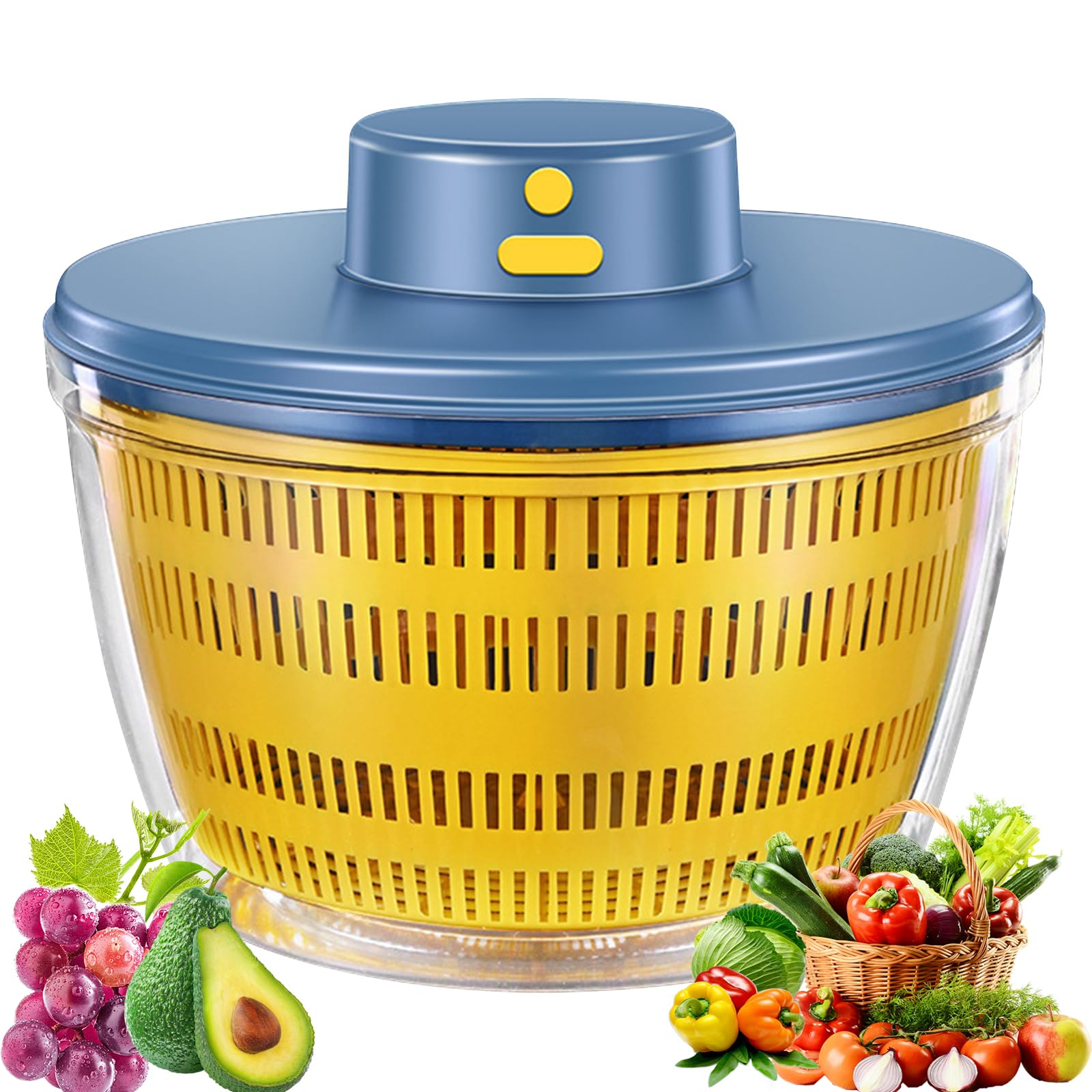 Amazon.com: Electric Salad Spinner,Automatic Salad Rotator,USB ...