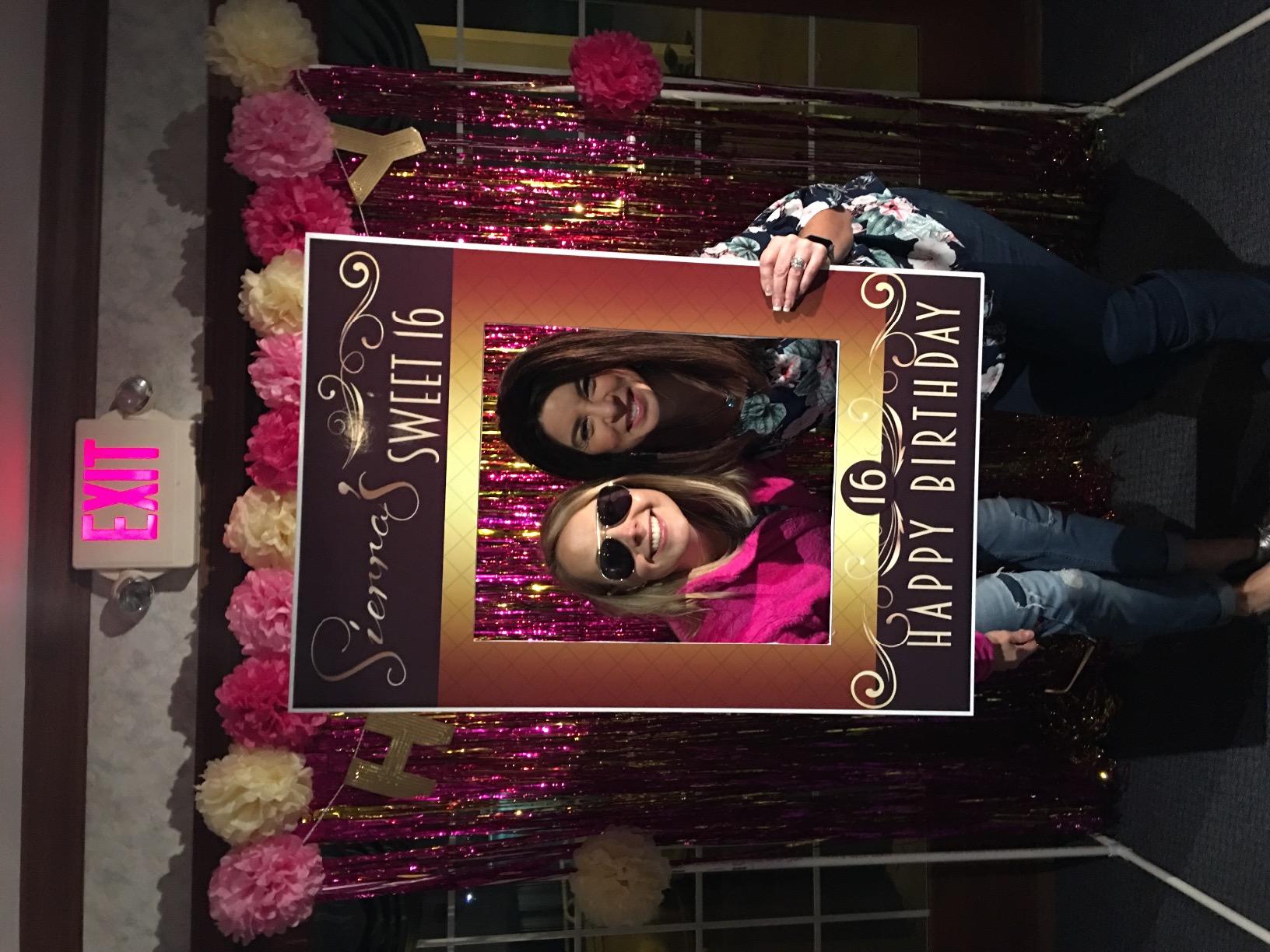 Amazon.com: Sweet Sixteen Birthday Party Selfie Frame Poster : Handmade ...