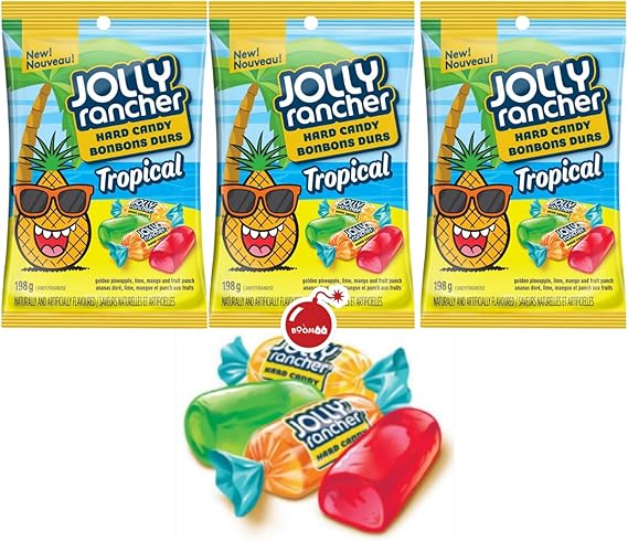 Jolly Ranchers Hard Candy Valued Pack of Tropical Flavor (3 x 198g ...