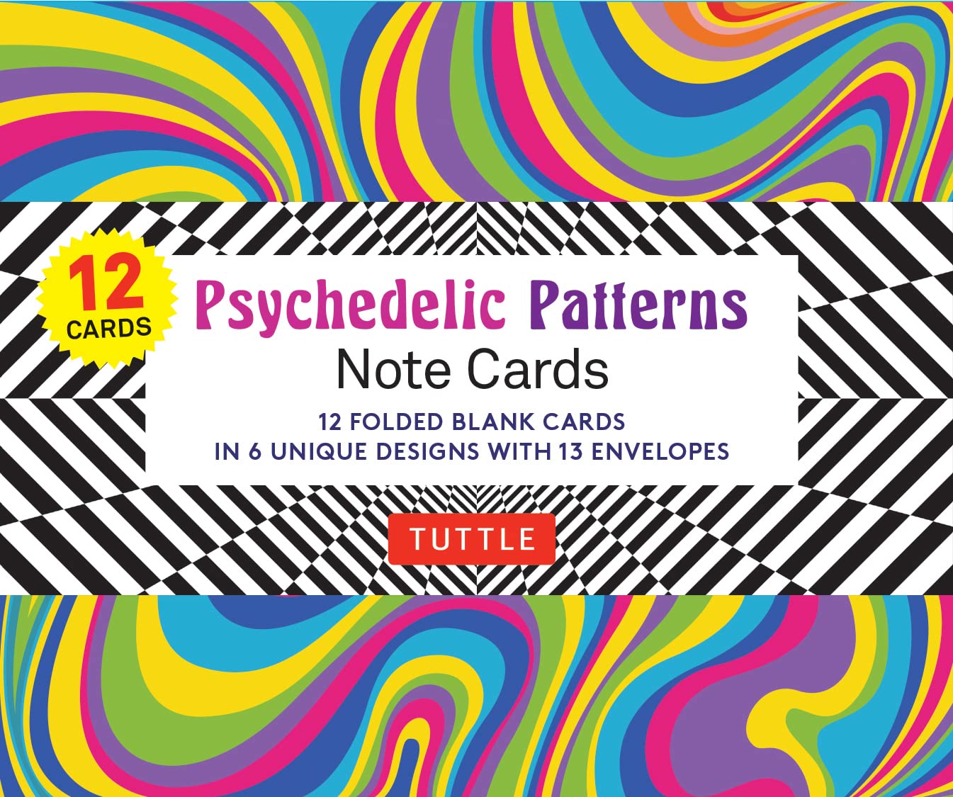 Psychedelic Patterns Note Cards - 12 cards: In 6 Designs With 13 ...