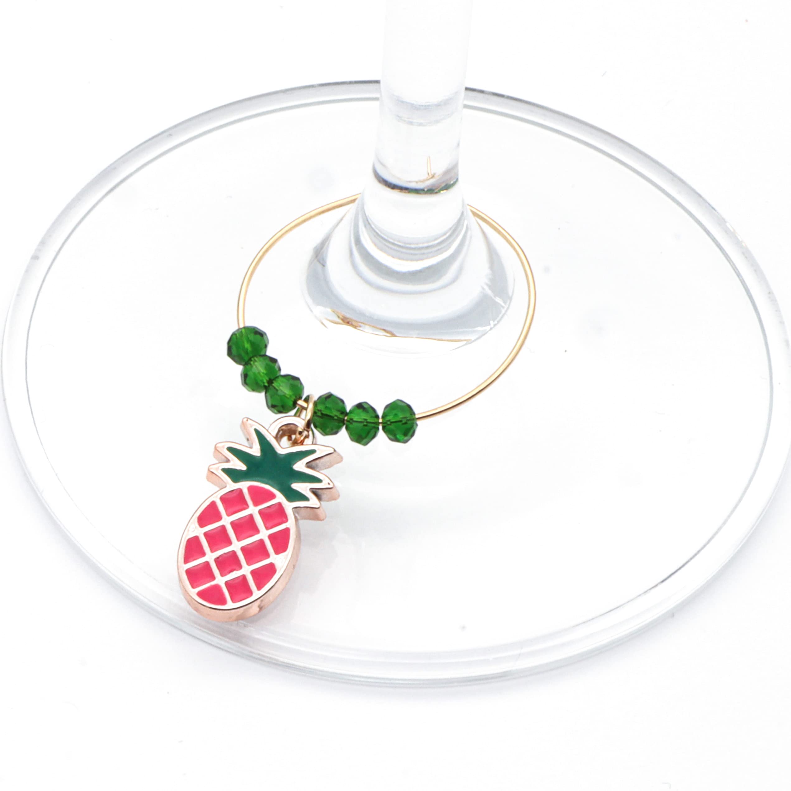 Snapklik.com : Pineapple Wine Charms, Set Of 6 Pineapple Glass Markers ...
