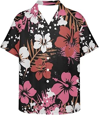 Amazon.com: Nxidvxne Polynesian Style Prints Mens Hawaiian Shirts Short ...