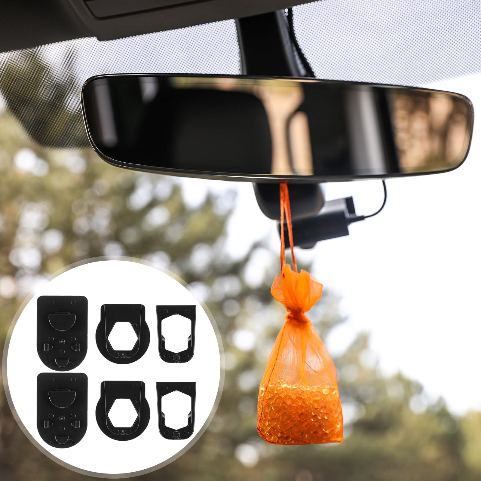 Snapklik.com : 6 Pcs Rear View Mirror Three Metal Bracket Adapters Rear ...