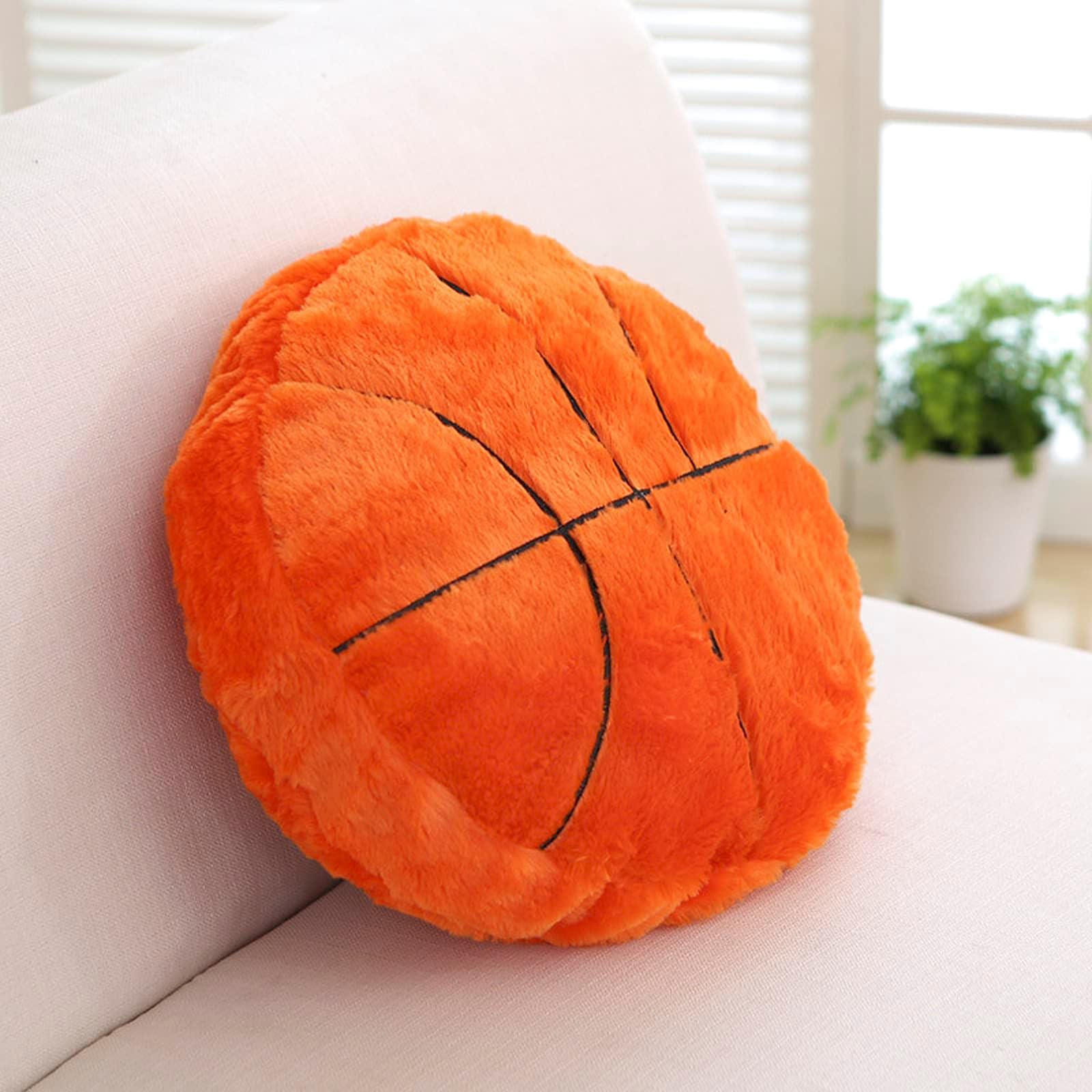 Amazon.com: JIAHG 17.7inch Basketball Shaped Throw Pillow Comfy Stuffed ...