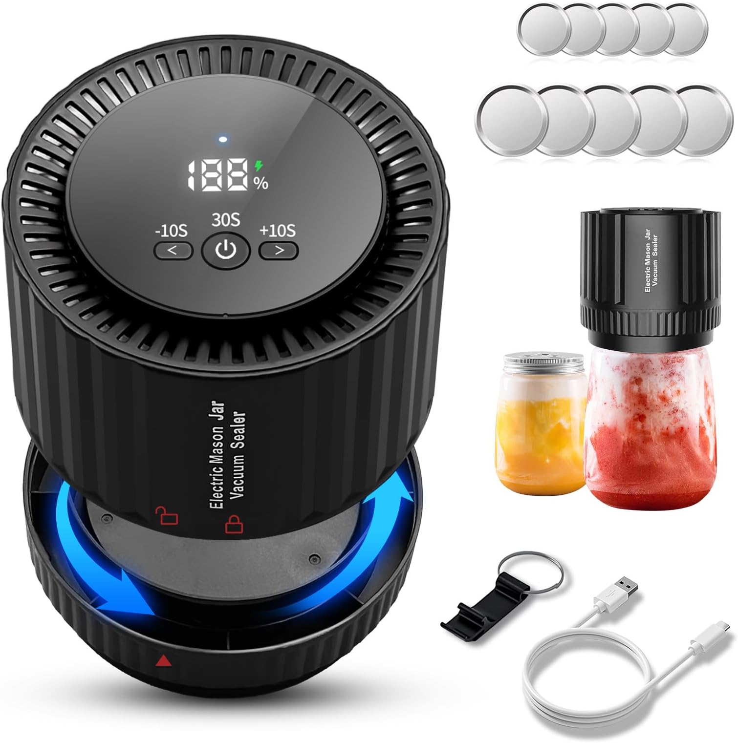Amazon.com: Electric Mason Jar Vacuum Sealer - BINZET Mason Jar Vacuum ...
