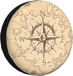 Amazon.com: Spare Tire Cover Compass Waterproof Wheel Cover, Camper ...