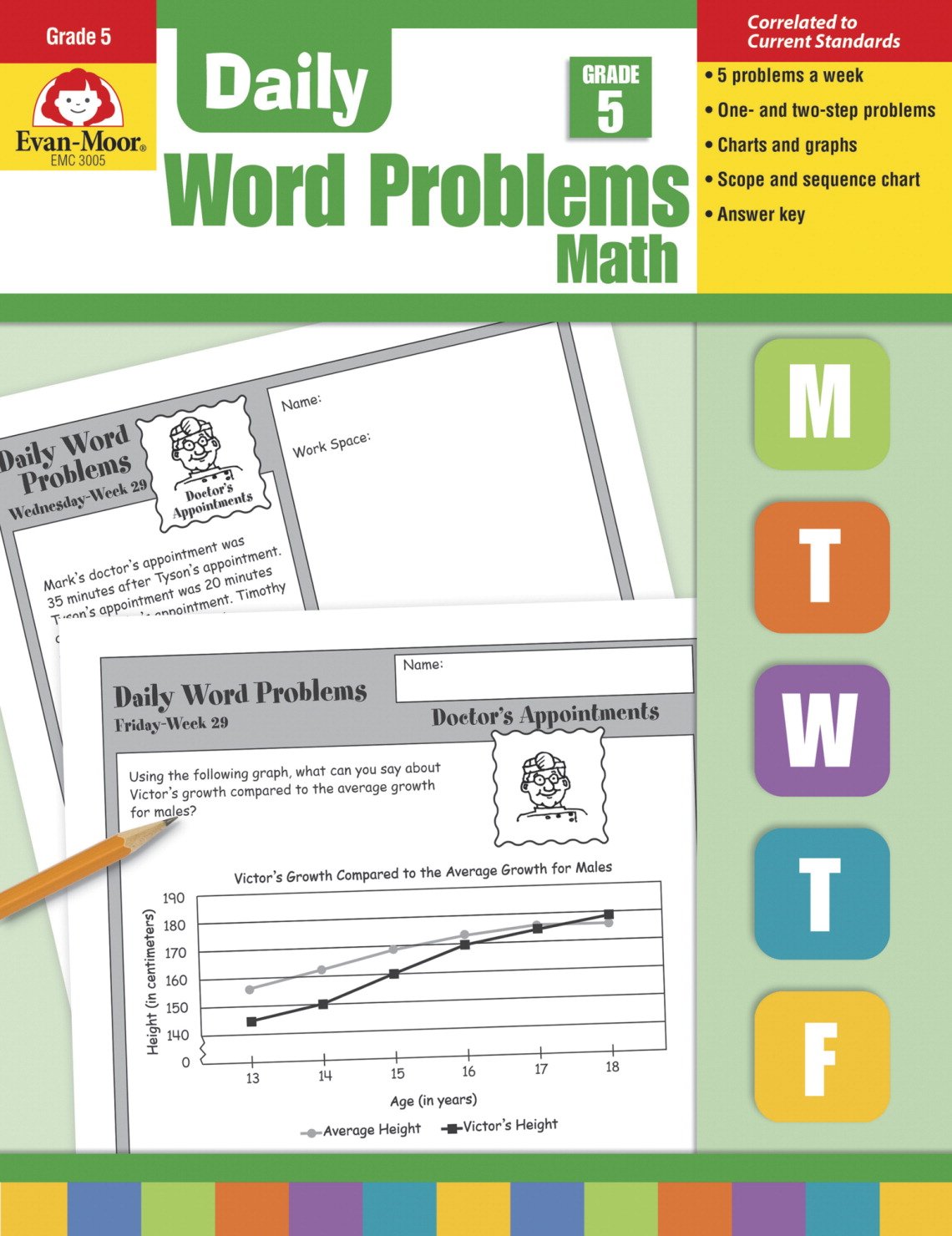 Daily Word Problems, Grade 5: Evan Moor: 9781557998170: Amazon.com: Books