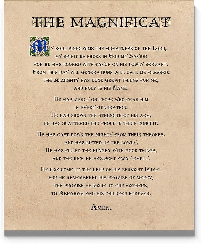 Amazon.com: The Magnificat Prayer Wall Art, 11"x14" Unframed Print ...
