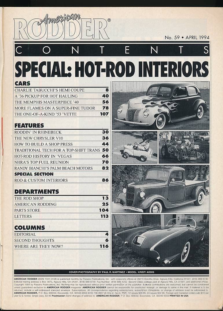 American Rodder : Charlie Tabucchi & His Hemi coupe; Roddin in ...