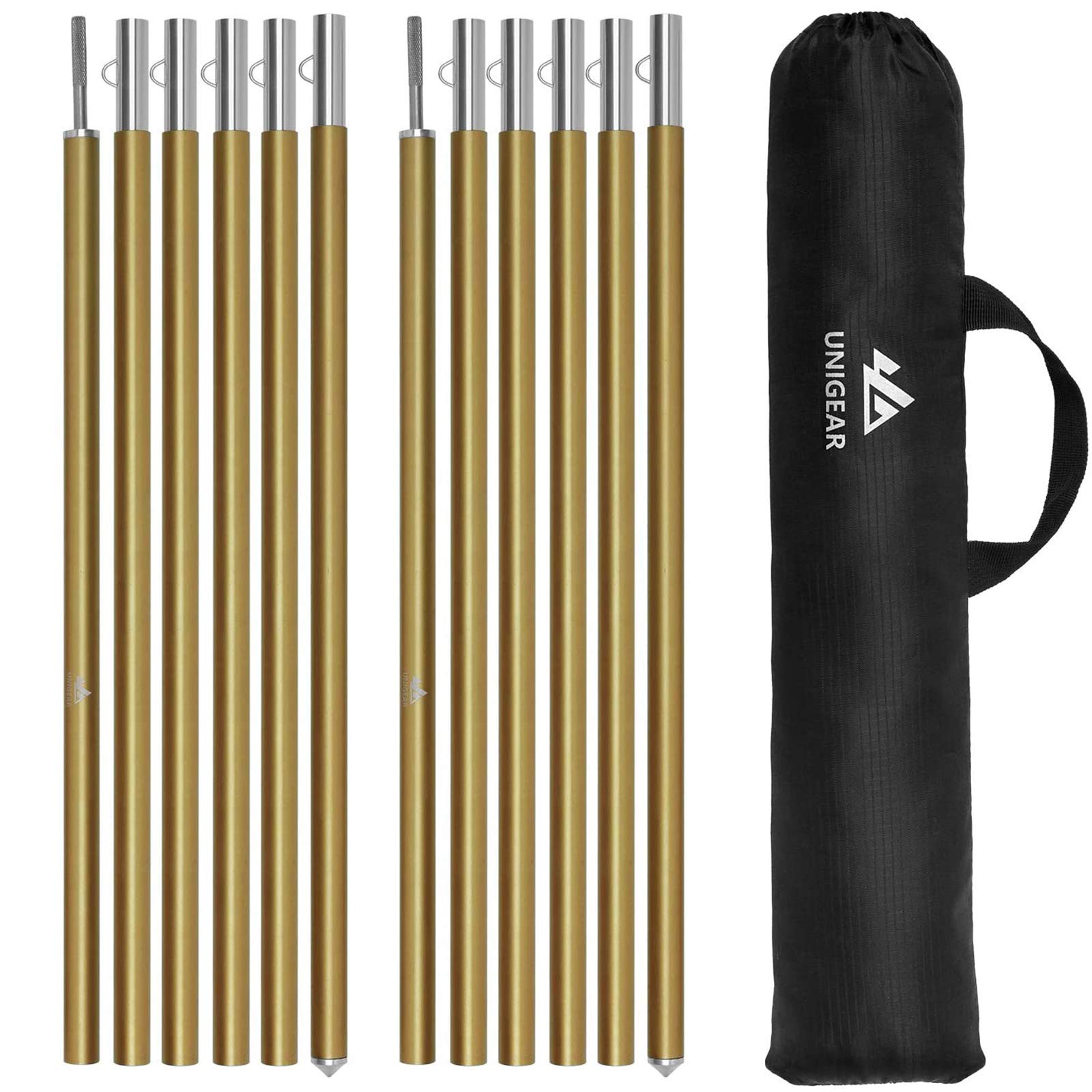 Buy Unigear Tarp Poles telescopic set of 2, Aluminum pole for tarp ...