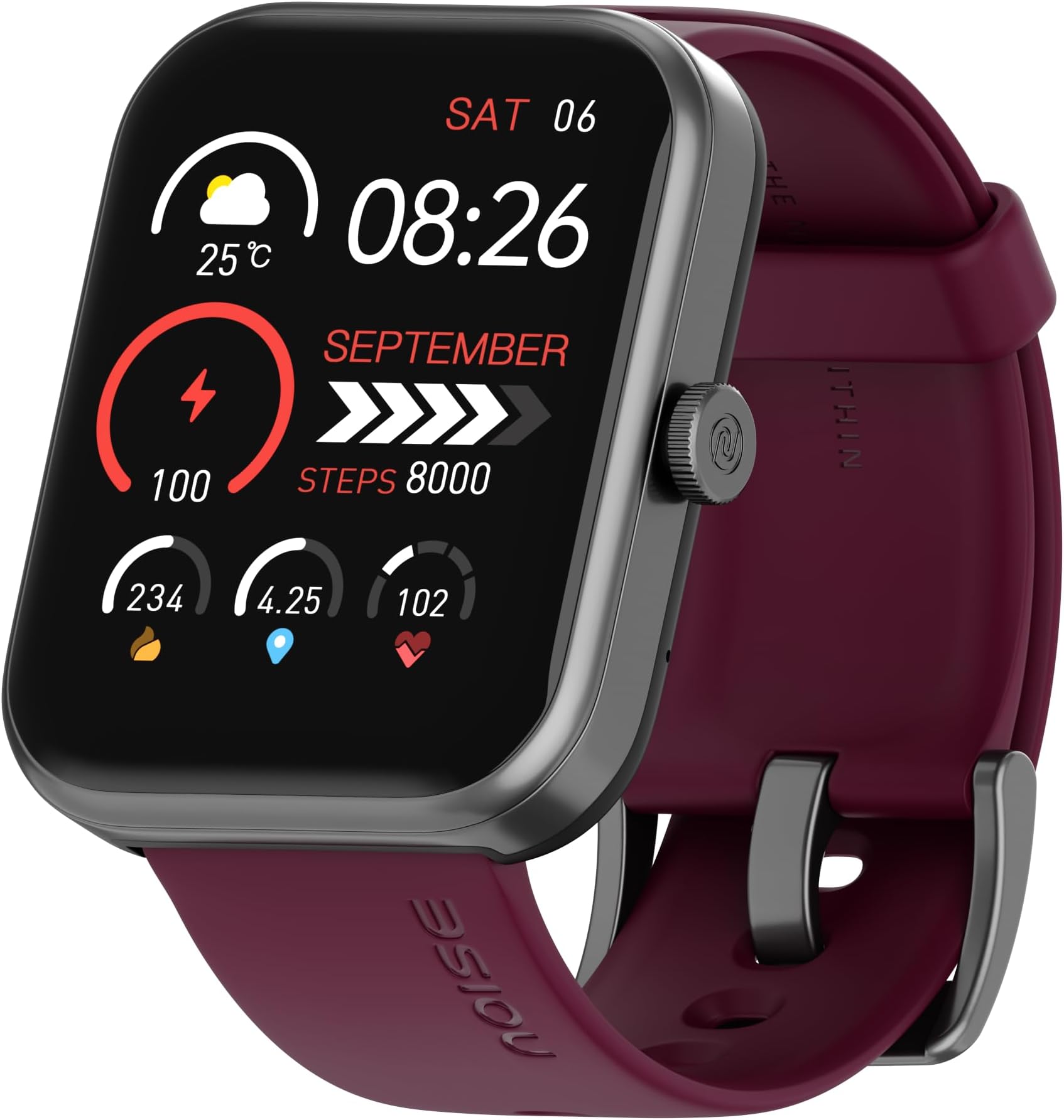 Amazon.in: Buy Noise ColorFit Pulse Grand 3 Smartwatch - Deep Wine ...