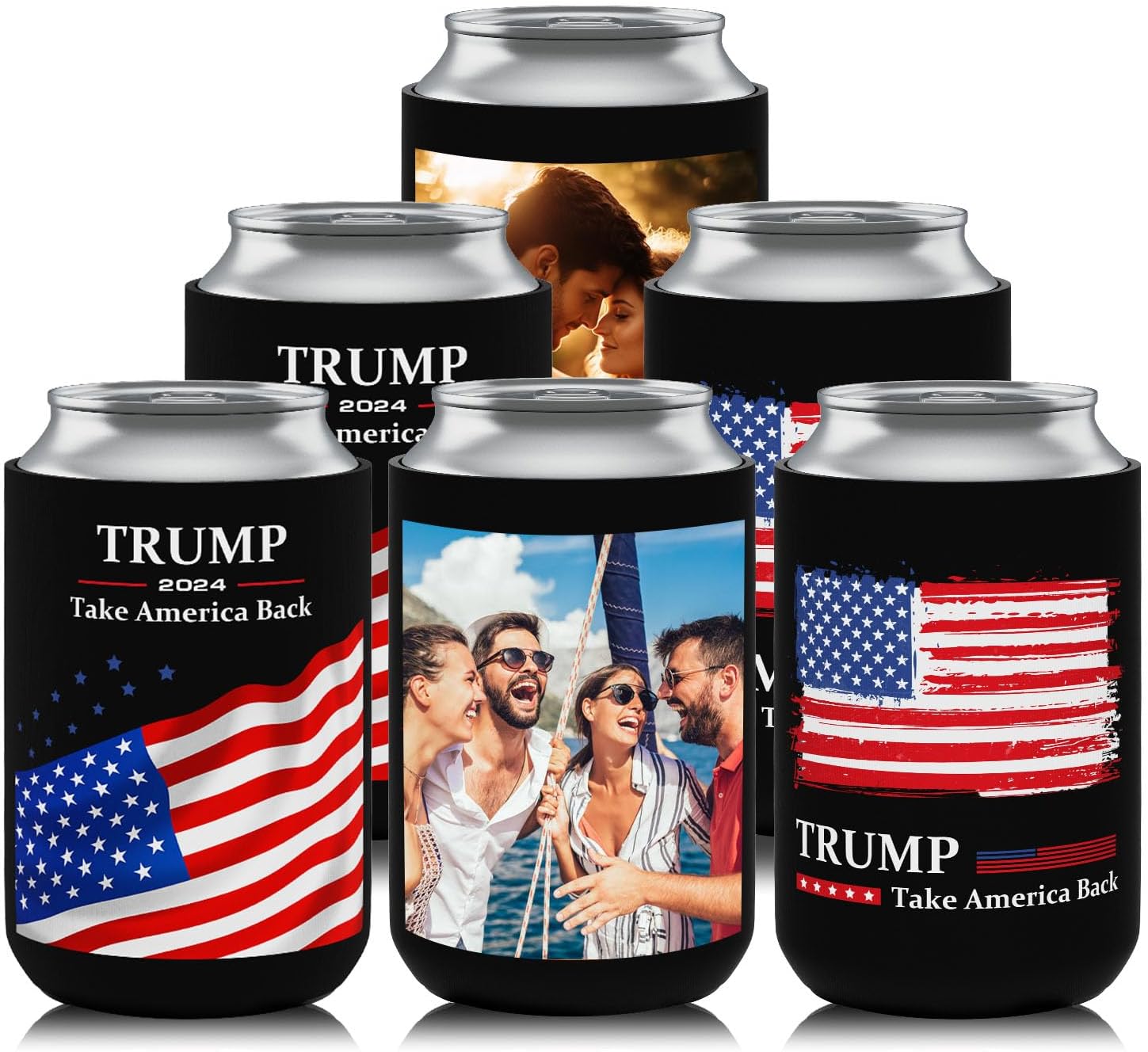 Amazon.com: 5 Pack Personalized Can Cooler Sleeve Bulk - Trump Needs ...