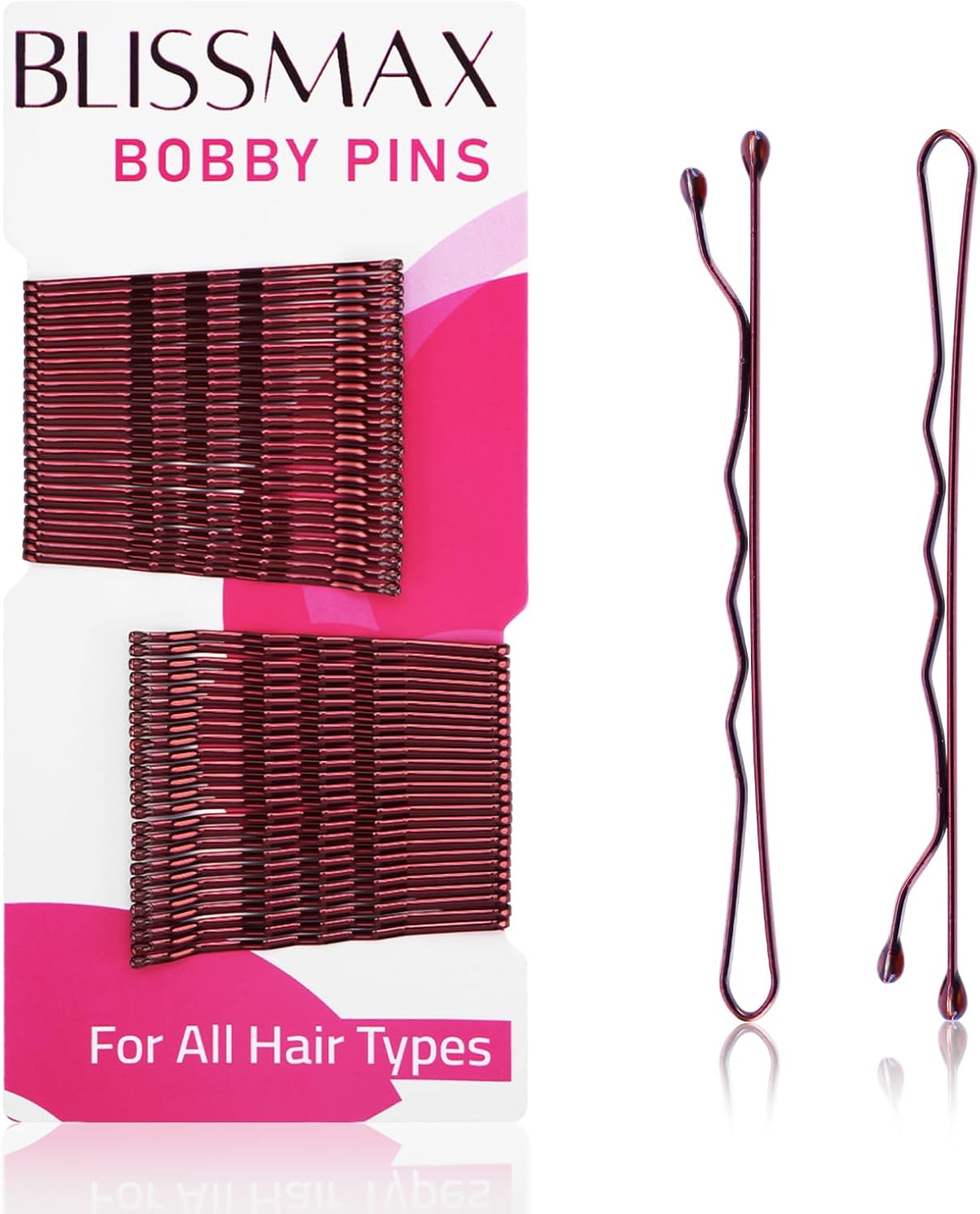 Brown Bobby Pins 50 Pcs, 5cm Long Kirby Hair Grips, Thicker & Strong ...