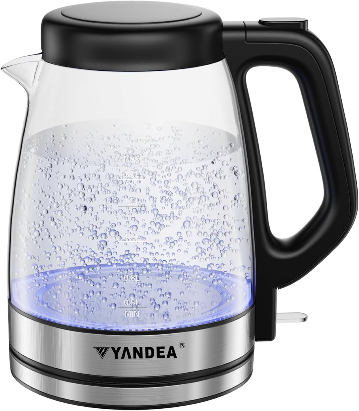 Amazon.com: YANDEA Electric Kettle, 1.7L Hot Water Boiler&Heater, Built ...