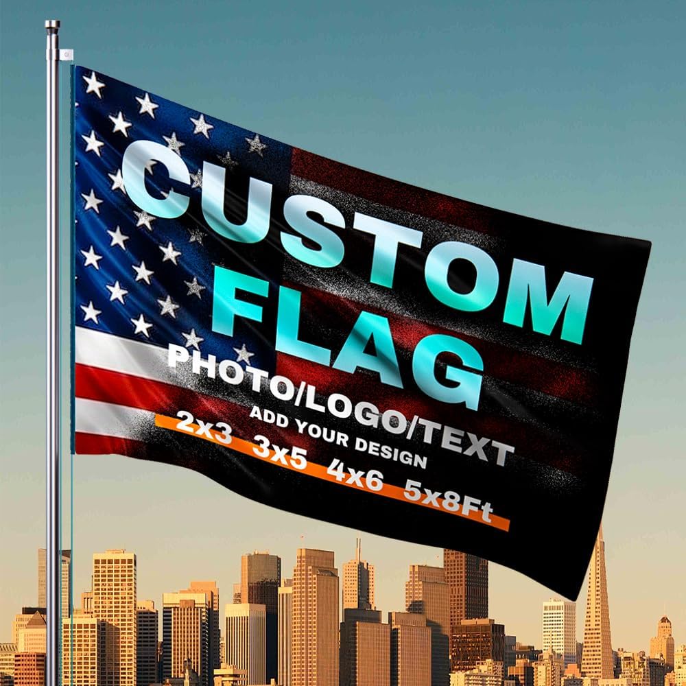 Amazon.com : Custom Flag 2x3 Ft - Personalized Outdoor Double-Sided ...