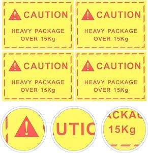 Amazon.com: ULTECHNOVO 100pcs Heavy Object Warning Stickers Adhesive ...