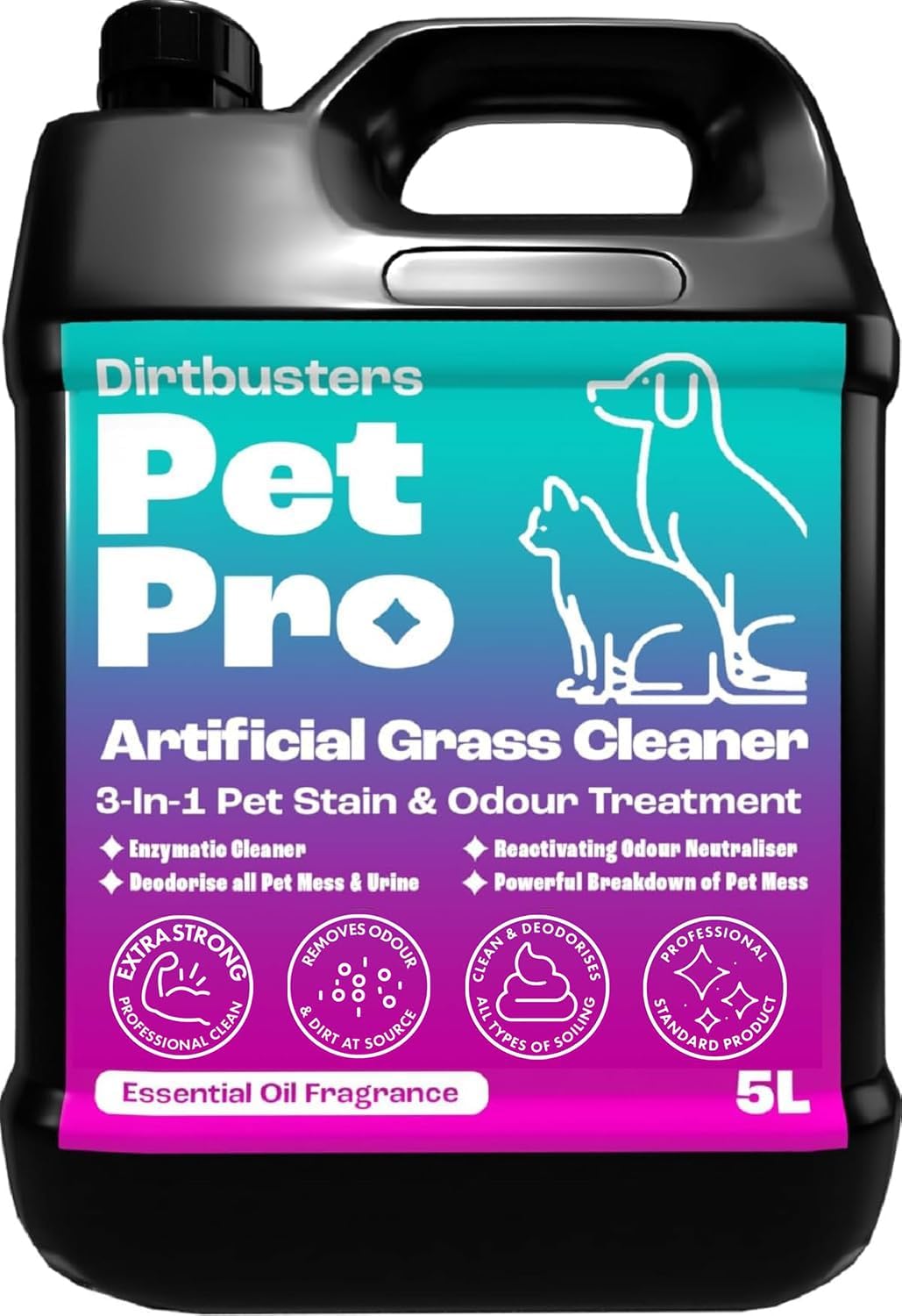 Dirtbusters Pet Pro Artificial Grass Cleaner For Dogs & Cats, 3-in-1 ...