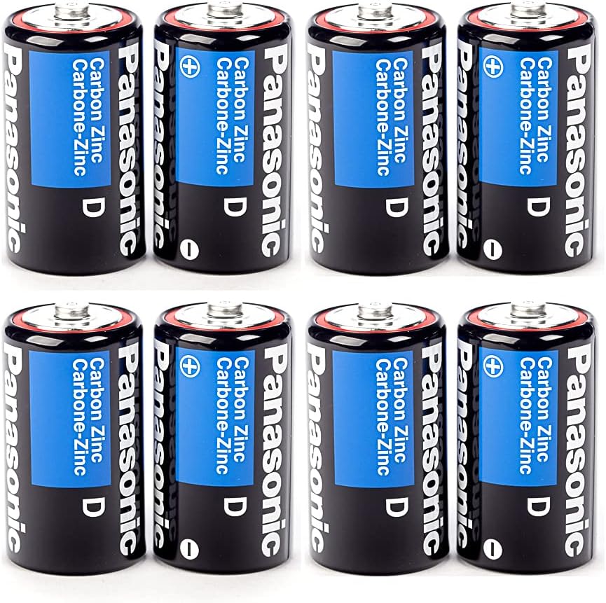 Amazon.com: 8 X Panasonic D Batteries Super Heavy Duty Carbon Zinc ...