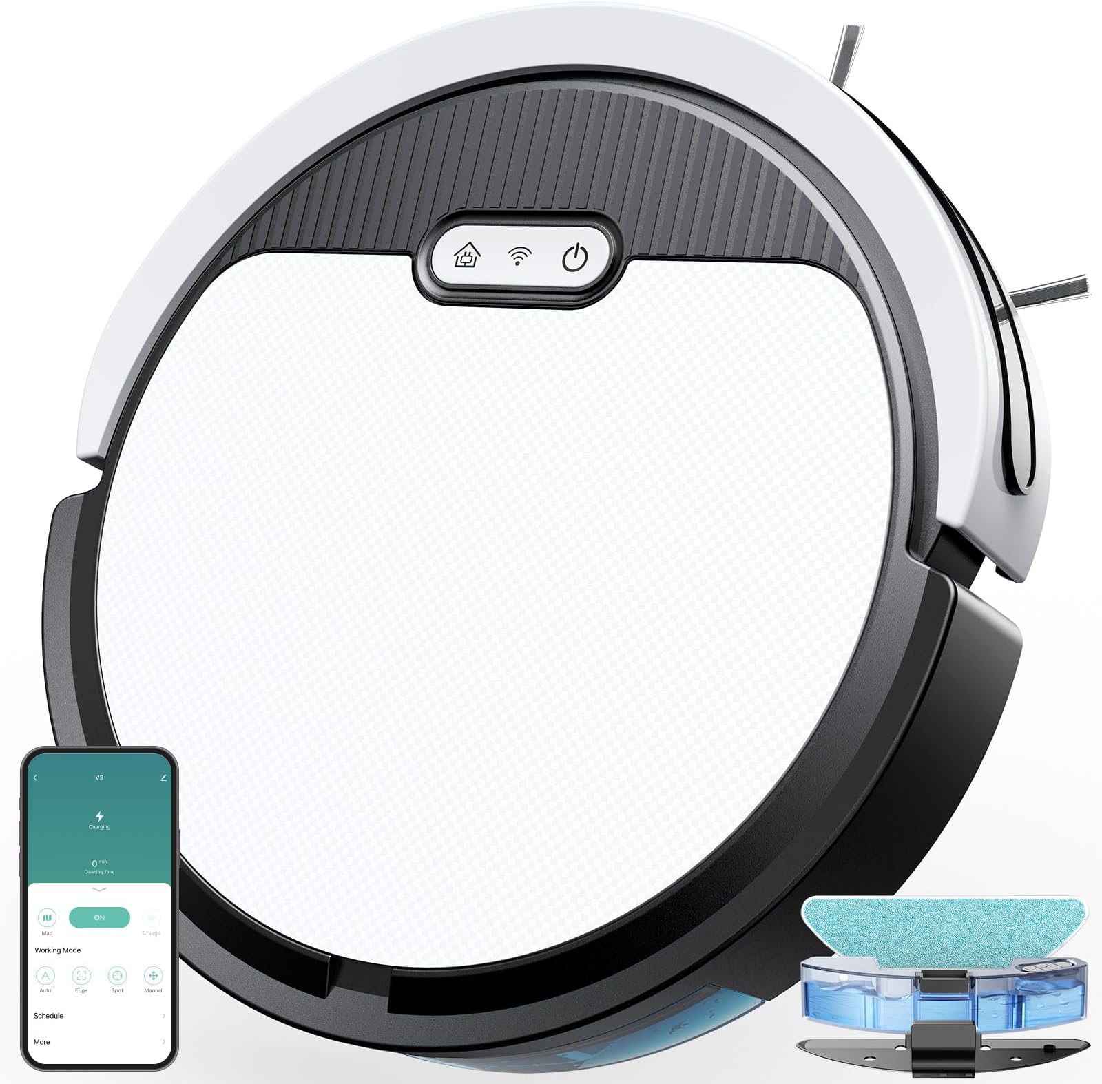 Amazon.com - V3 Robot Vacuum and Mop Combo,KIPVVO 3-in-1 Ultra Thin ...