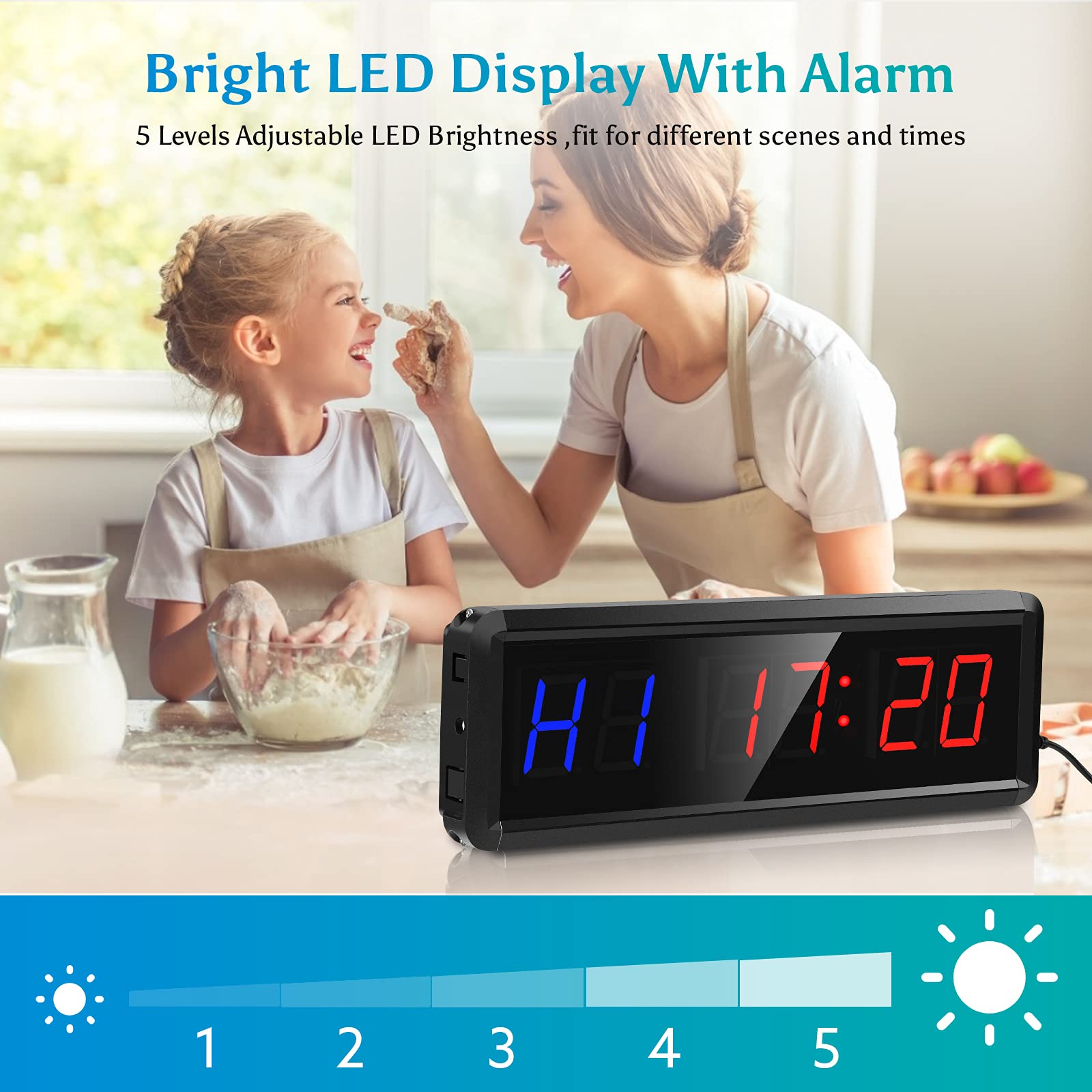 Seesii Gym Interval Timer Stopwatch Clock With Remote 1 5 Inch Interval Timer Clock Countdown