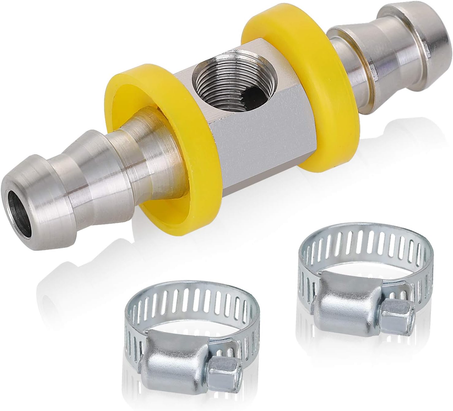 Amazon.com: Hromee 3/8” Fuel Line Fuel Pressure Barbed T-Fitting ...