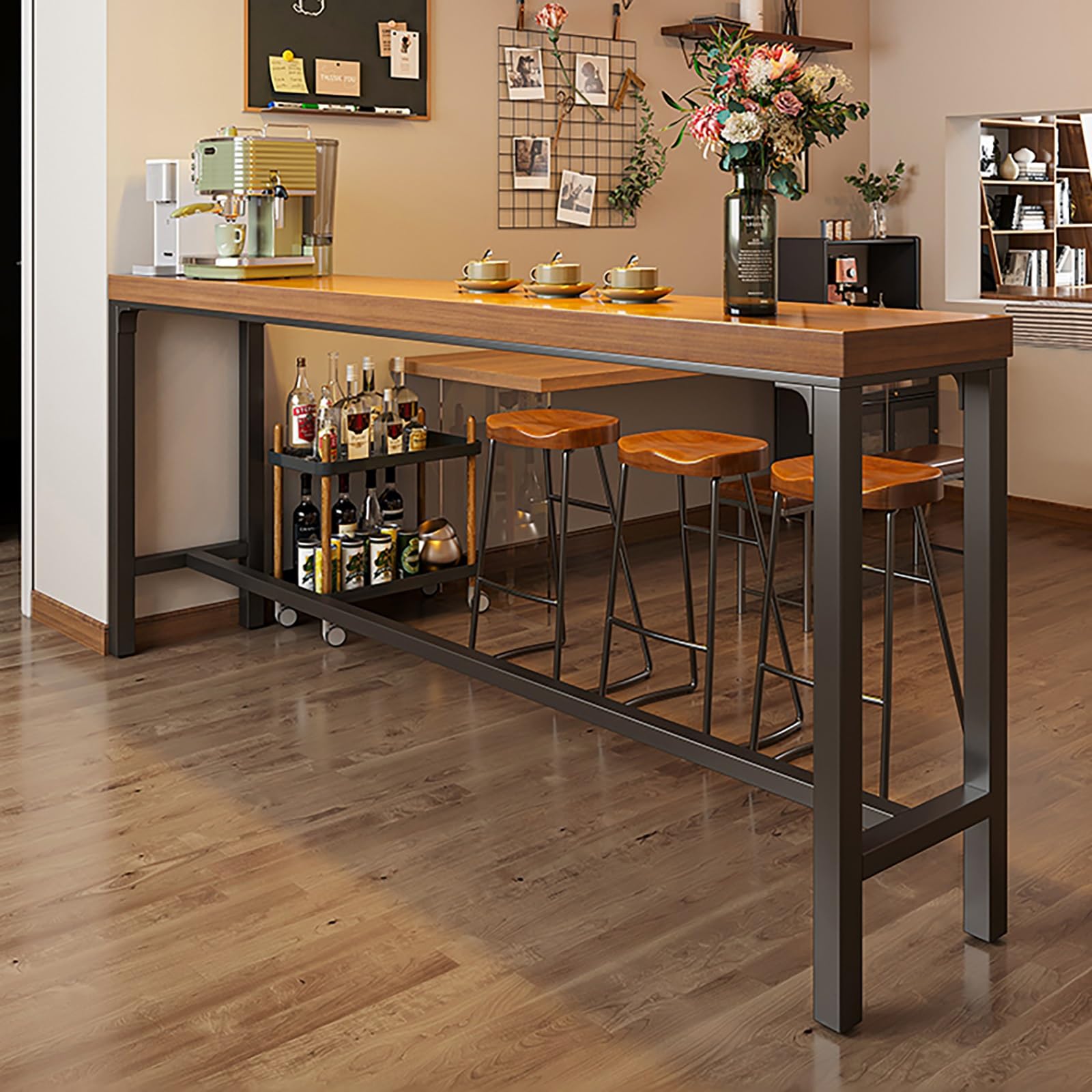 NOBBAT Rectangular Bar Table,Bar Table, High Table, Counter Breakfast ...