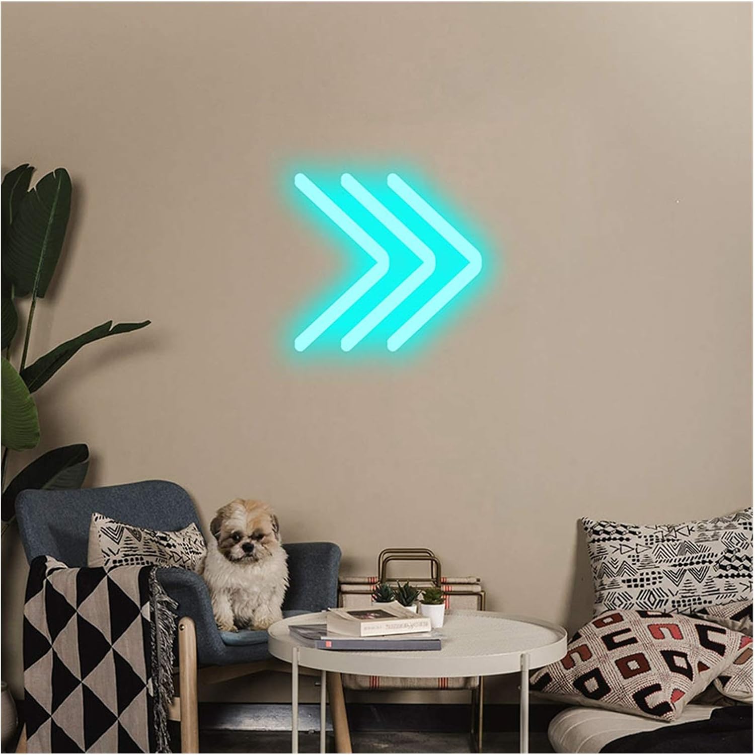 Enseigne au néon à LED Enseigne au néon LED Flèche lumineuse Logo ...