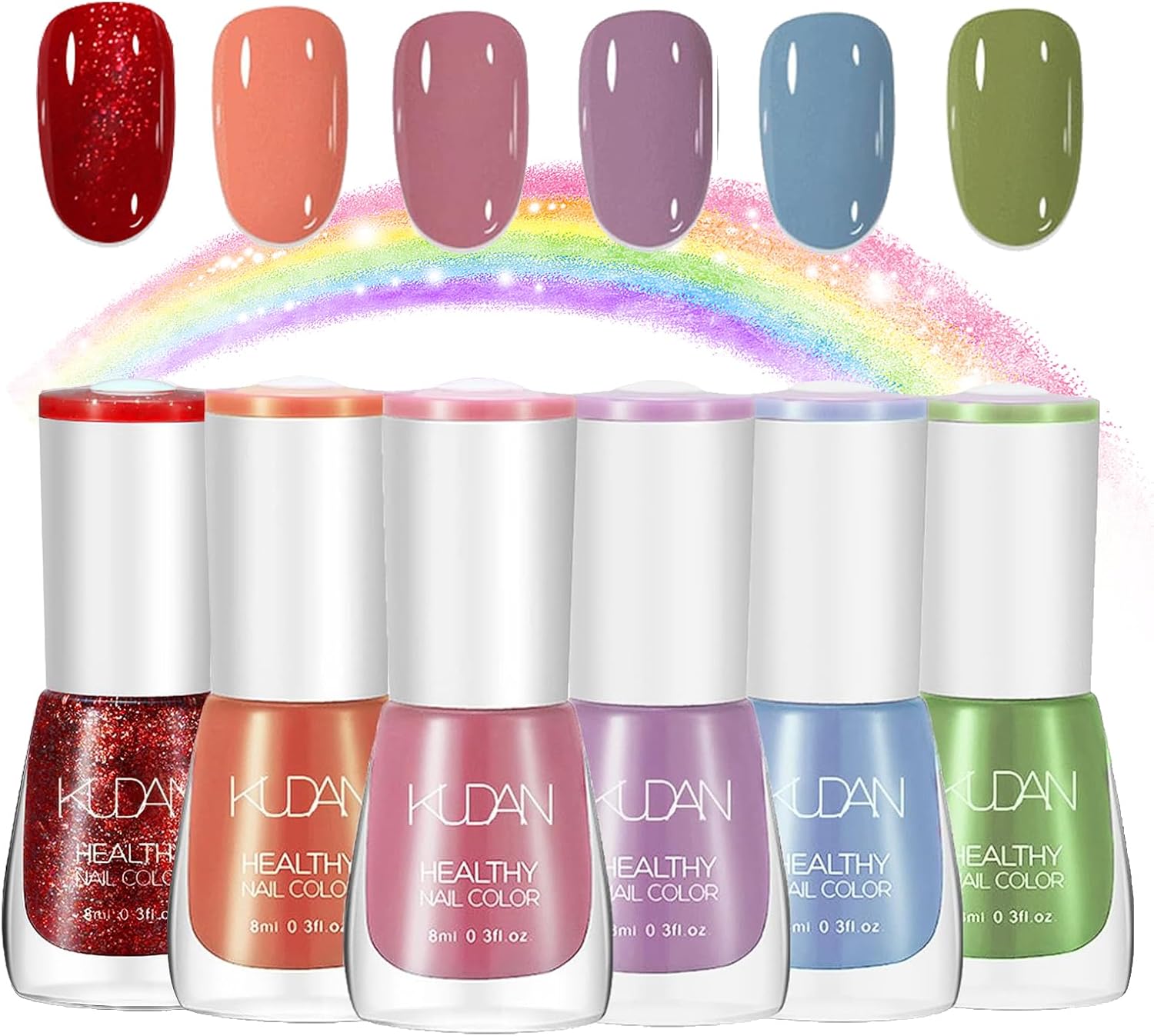 Colorful Nail Polish Set - Quick Dry & Long Lasting Nail Varnish - Non ...