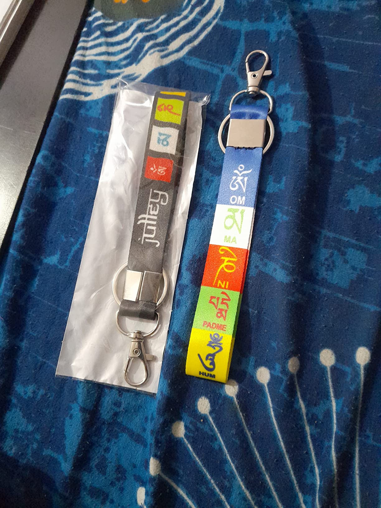 WristID Cotton Tibetan Ladakh Prayer Om & Julley Keychain Combo Lanyard ...