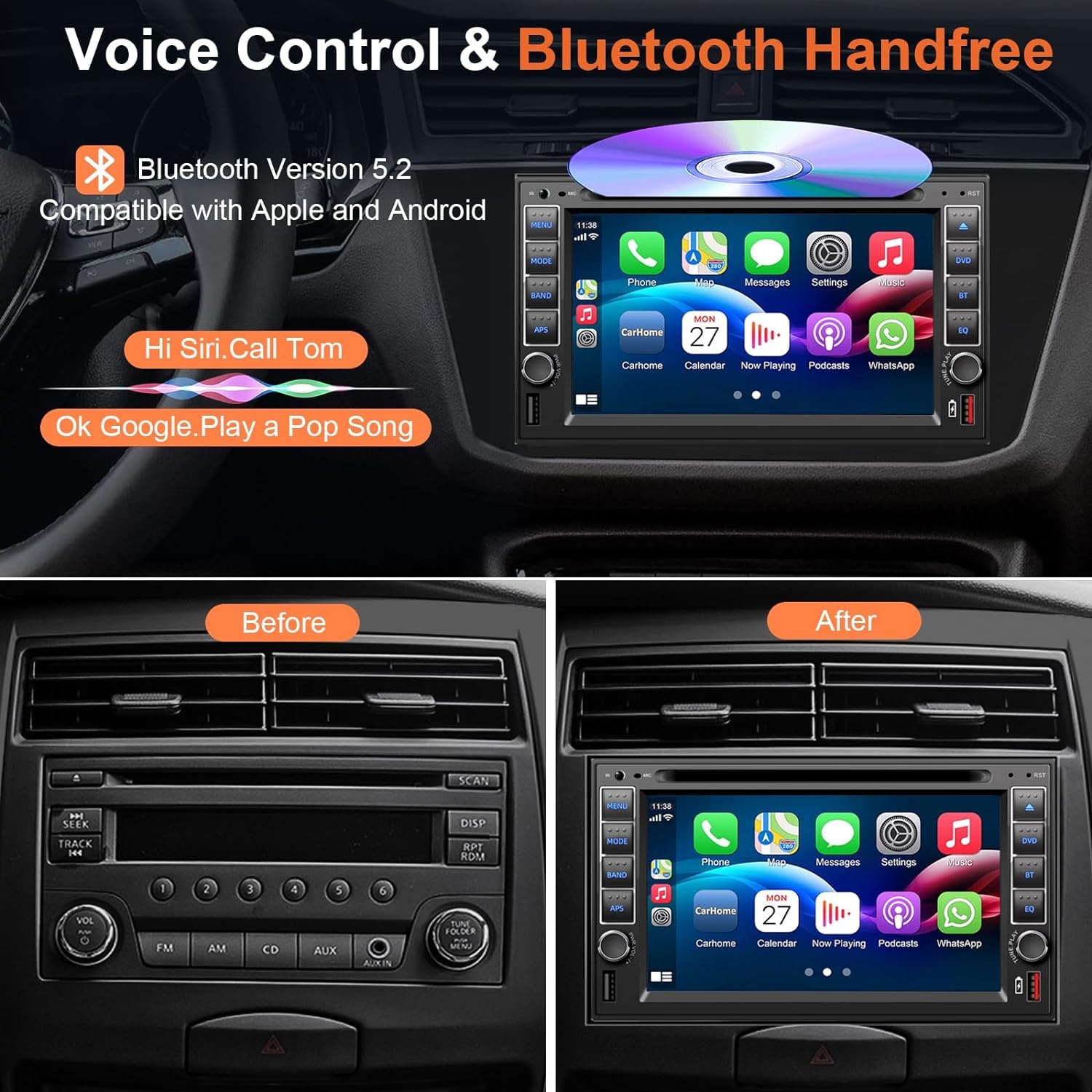 Snapklik.com : Double Din Car Stereo