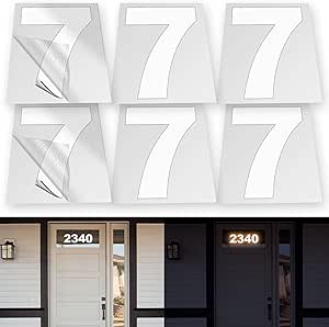 Amazon.com: iSYFIX Reflective Vinyl Number 7 (Seven) Stickers - 6 Pack ...