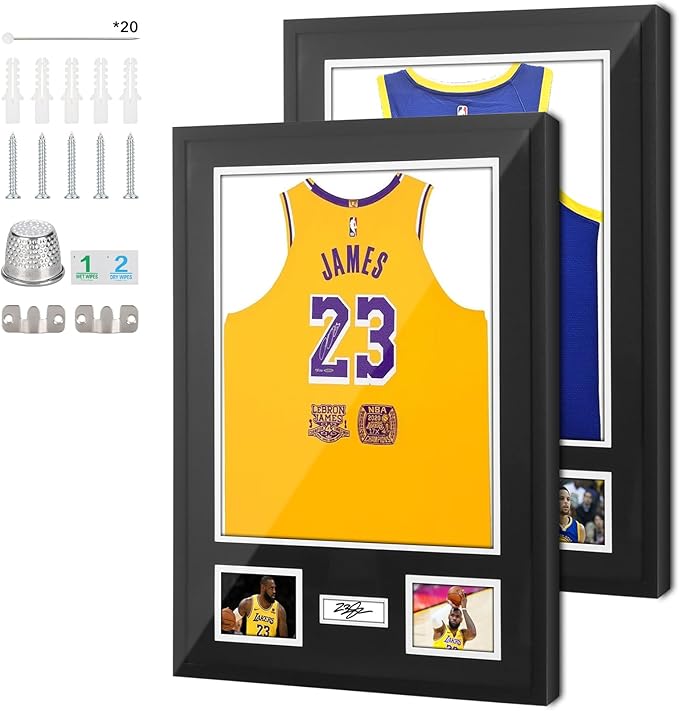Amazon.com: Nice C Jersey Frame Display Cases, Jersey Frame with Pictures Photos, Jersey Shadow ...