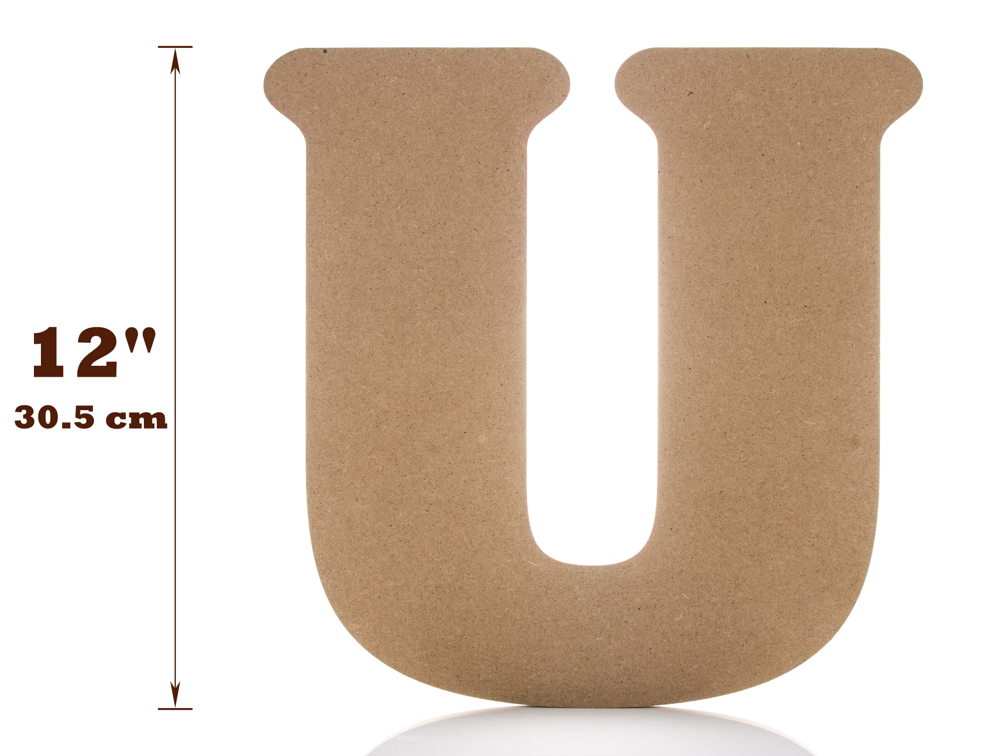 Snapklik.com : JoePauls Crafts Large Wooden Letters - 12" - U - Premium ...