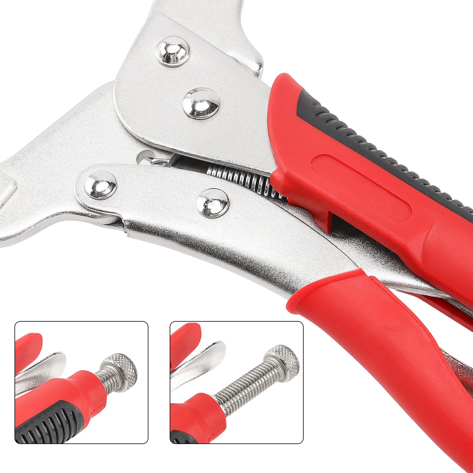 PINGEUI 2 PCS 18 Inch C Clamp Locking Pliers, Heavy Duty C Clamps with ...